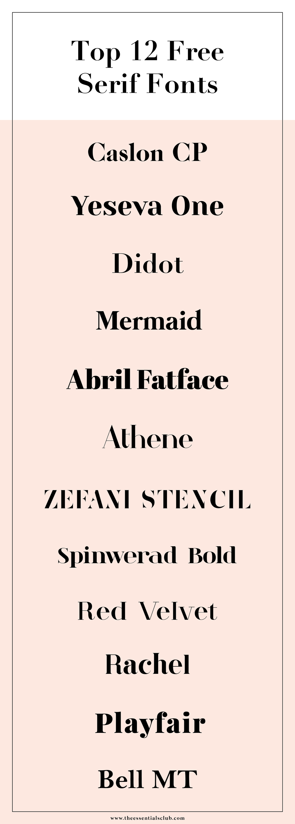 Free Serif Fonts — The Essentials Club