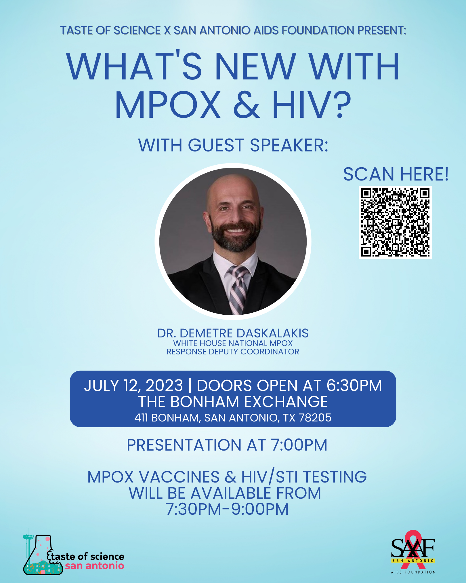 San Antonio AIDS Foundation: What's New with MPOX & HIV? — taste of science