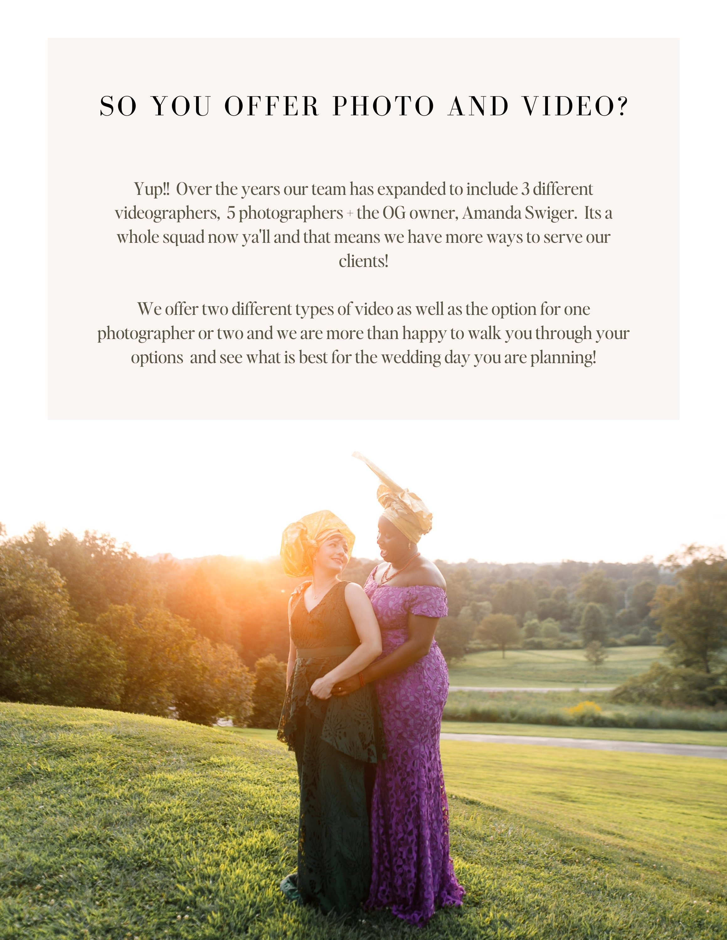 2024 Wedding Pricing Guide — SWIGER PHOTOGRAPHY