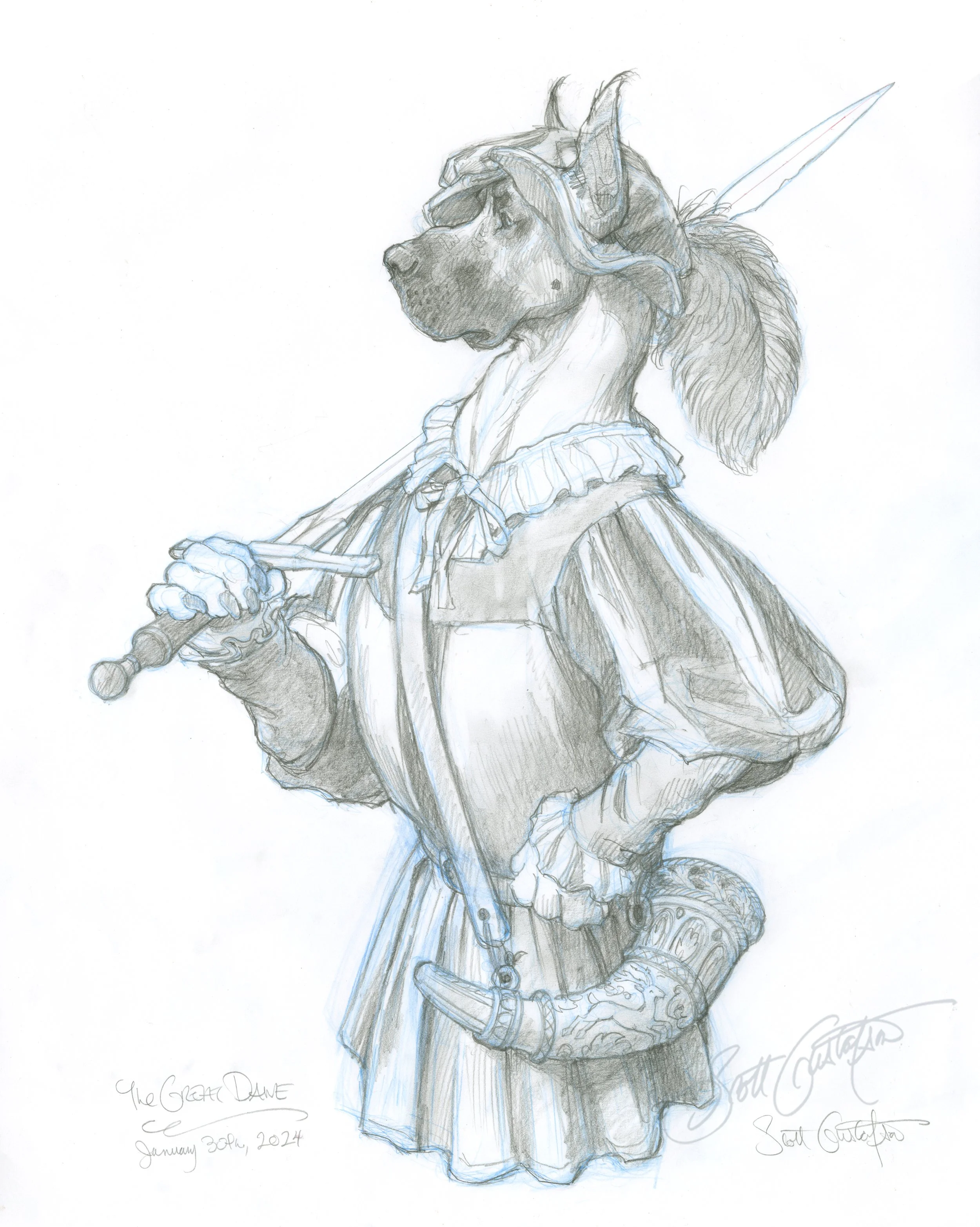 Dane the Great Drawings — The Art of Scott Gustafson