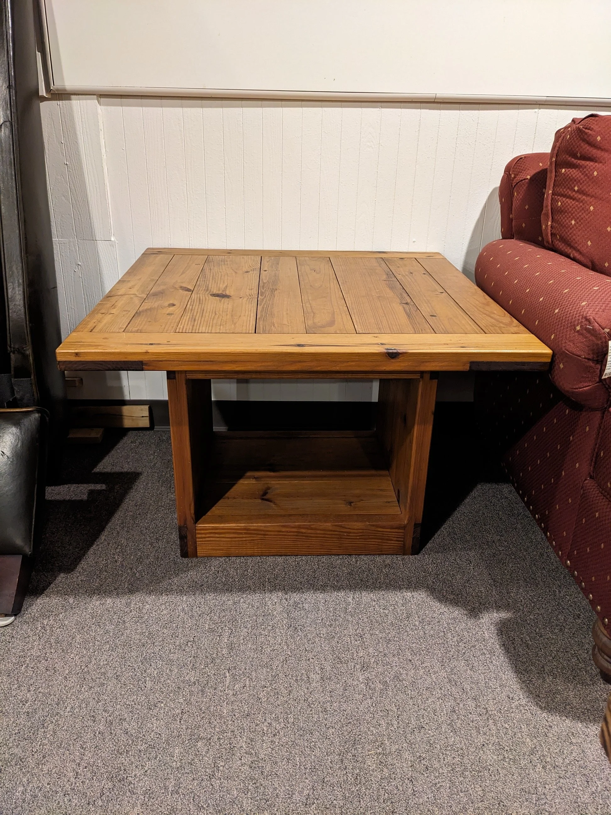 Rustic Solid Pine Corner Table — Furnish Traders