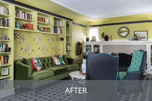 An Expression of Style in a Colorful Library — Two Hands Interiors