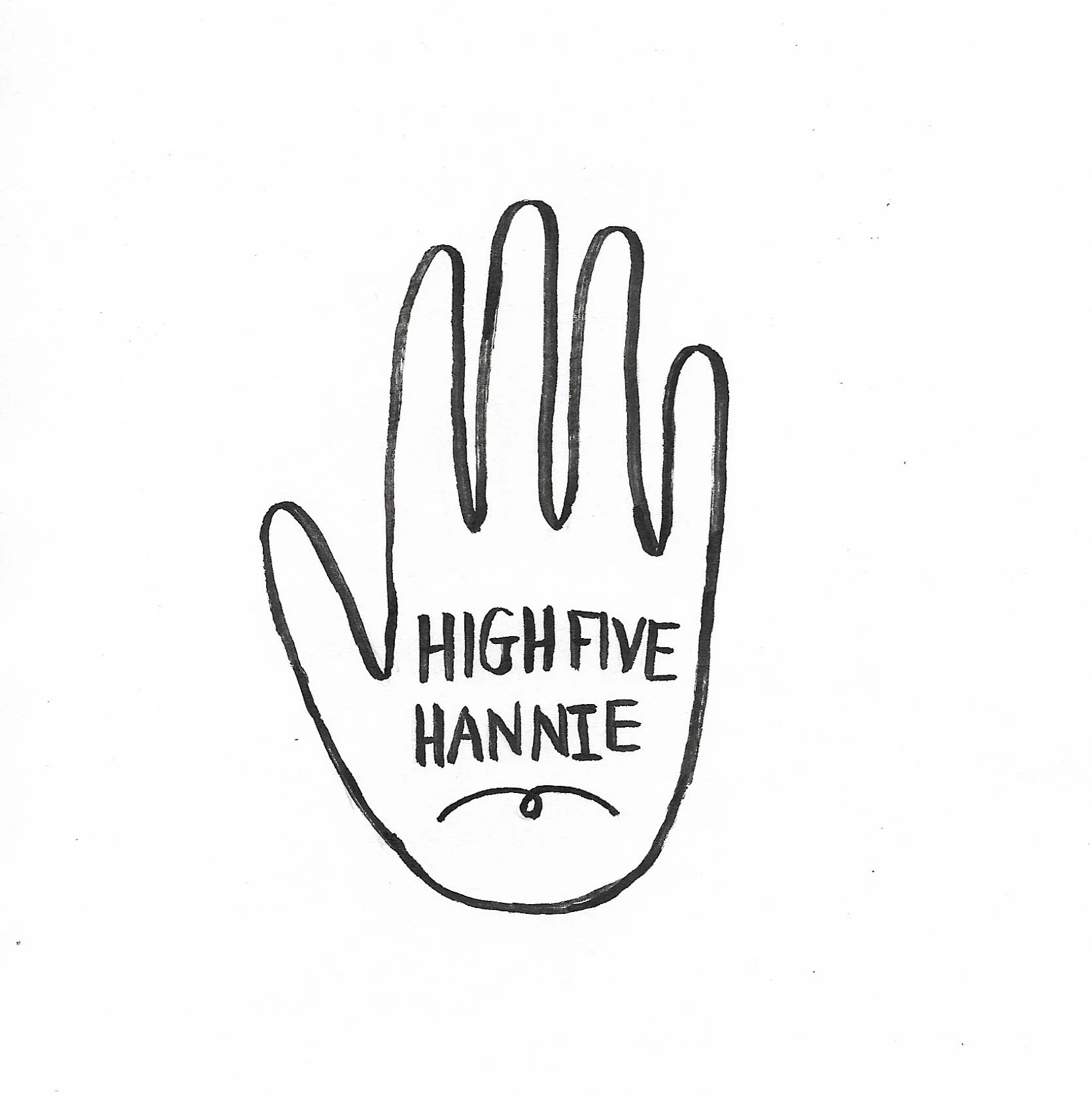 High Five Hand Drawing