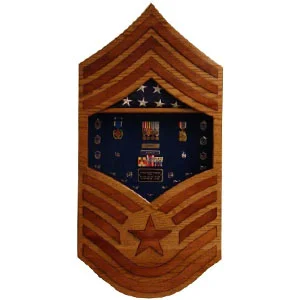 Air Force Full Rank Shadow Box - Master Sergeant (MSgt) — Texas Trophies