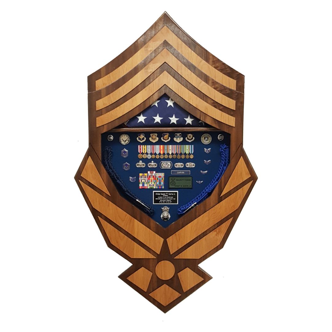 TEXAS TROPHIES, SHADOW BOX, RETIREMENT GIFT, AIR FORCE, MARINE, ARMY ...