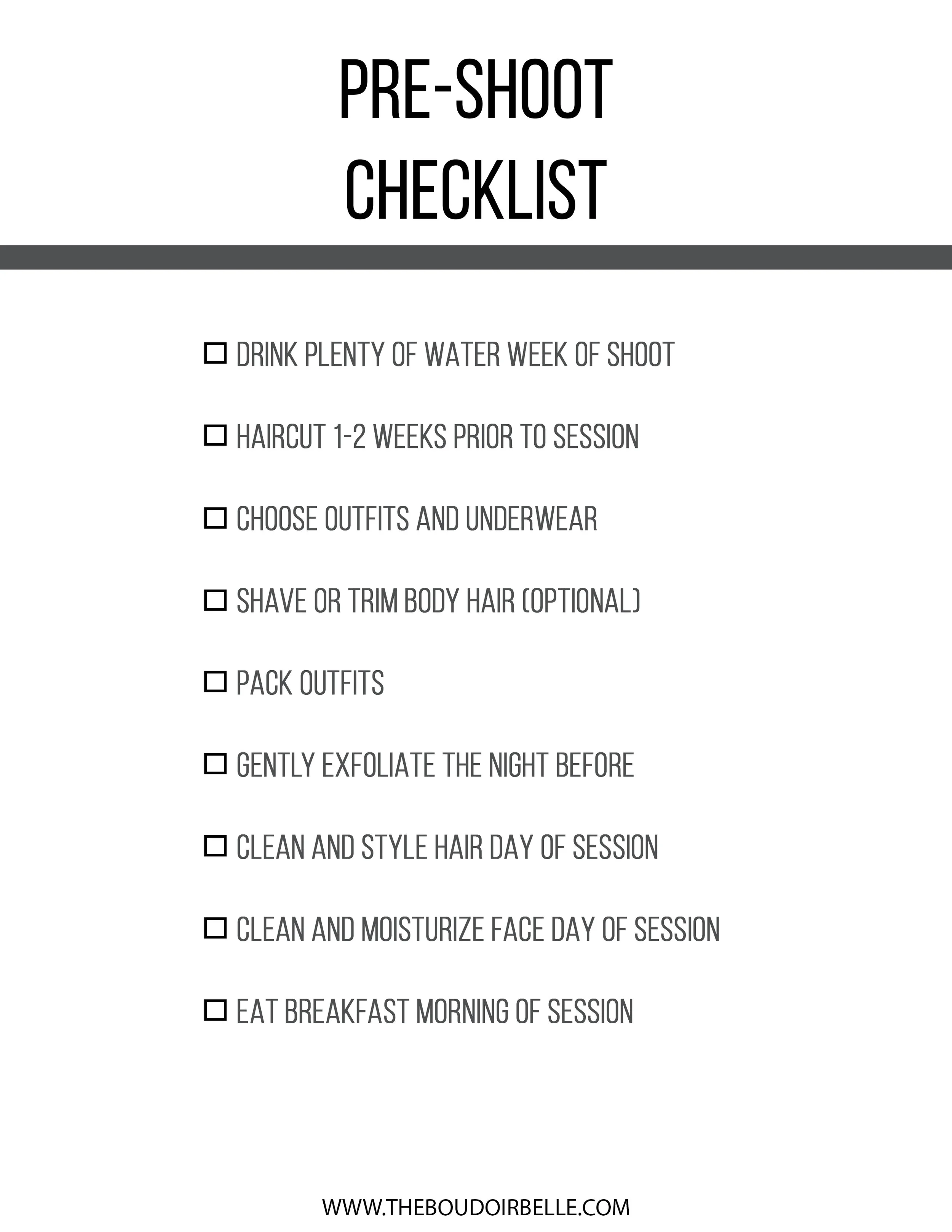 MEN'S PREP GUIDE — The Boudoir Belle Studios