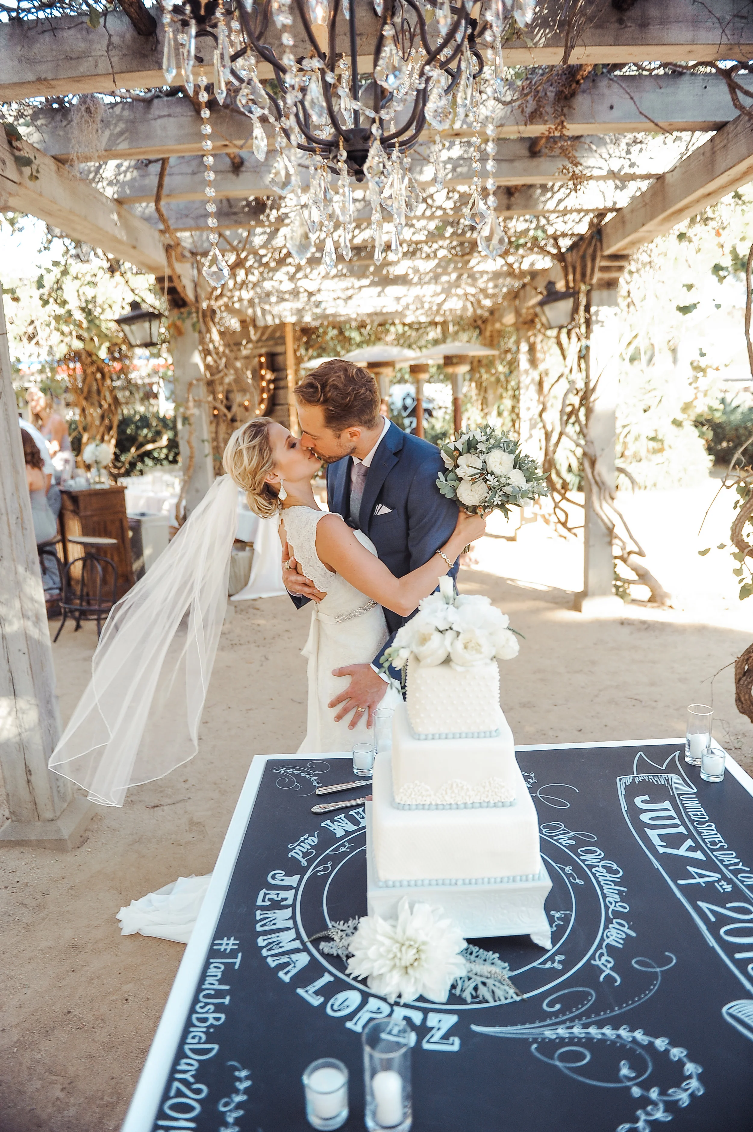 Gray and White Wedding with a Finale of Fireworks — Santa Barbara ...