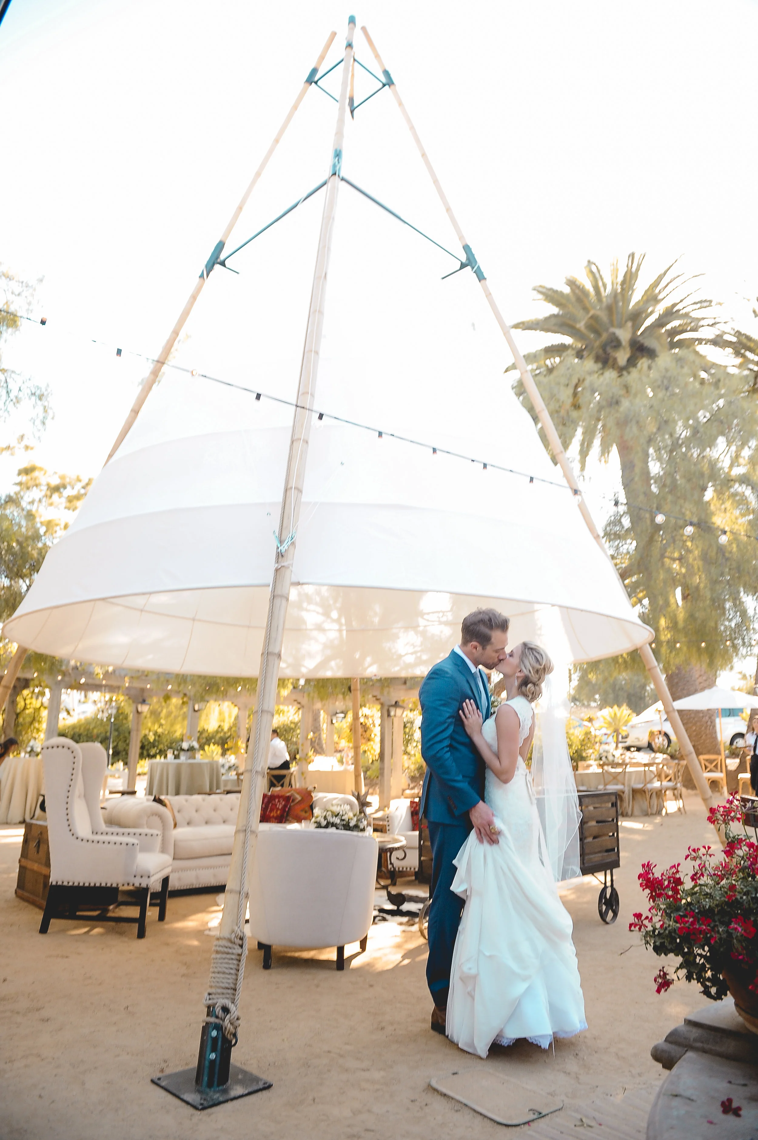 Gray and White Wedding with a Finale of Fireworks — Santa Barbara ...