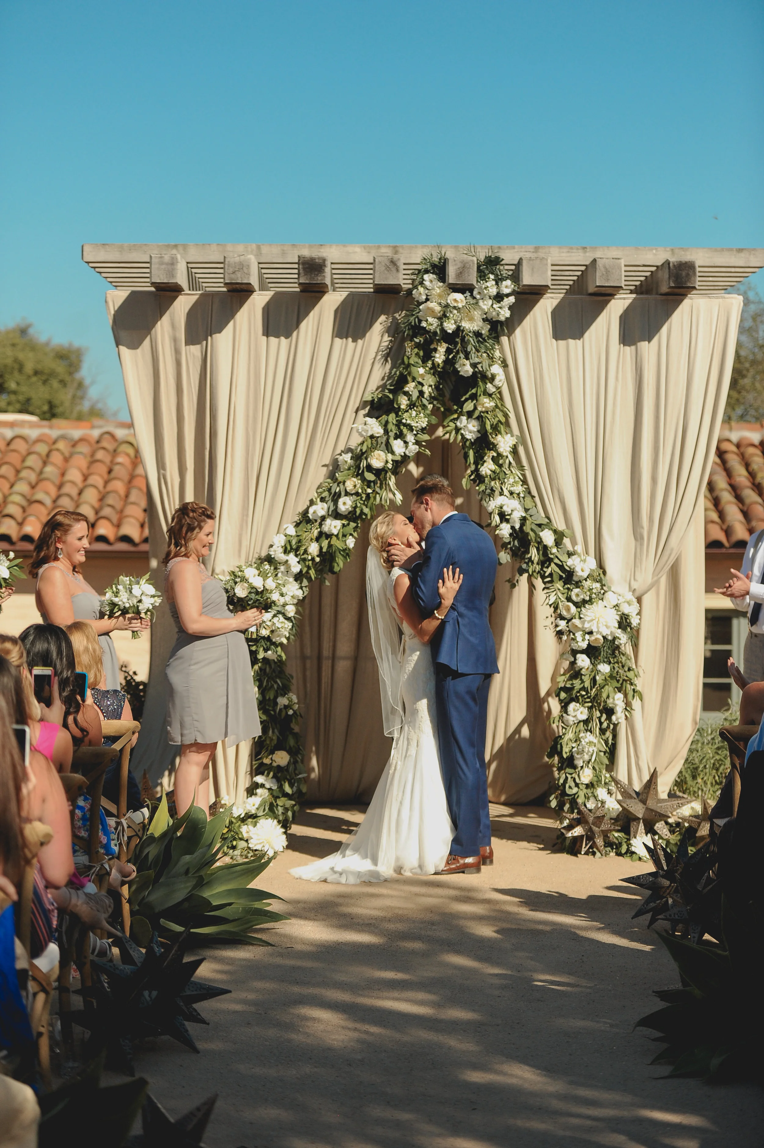 Gray and White Wedding with a Finale of Fireworks — Santa Barbara ...