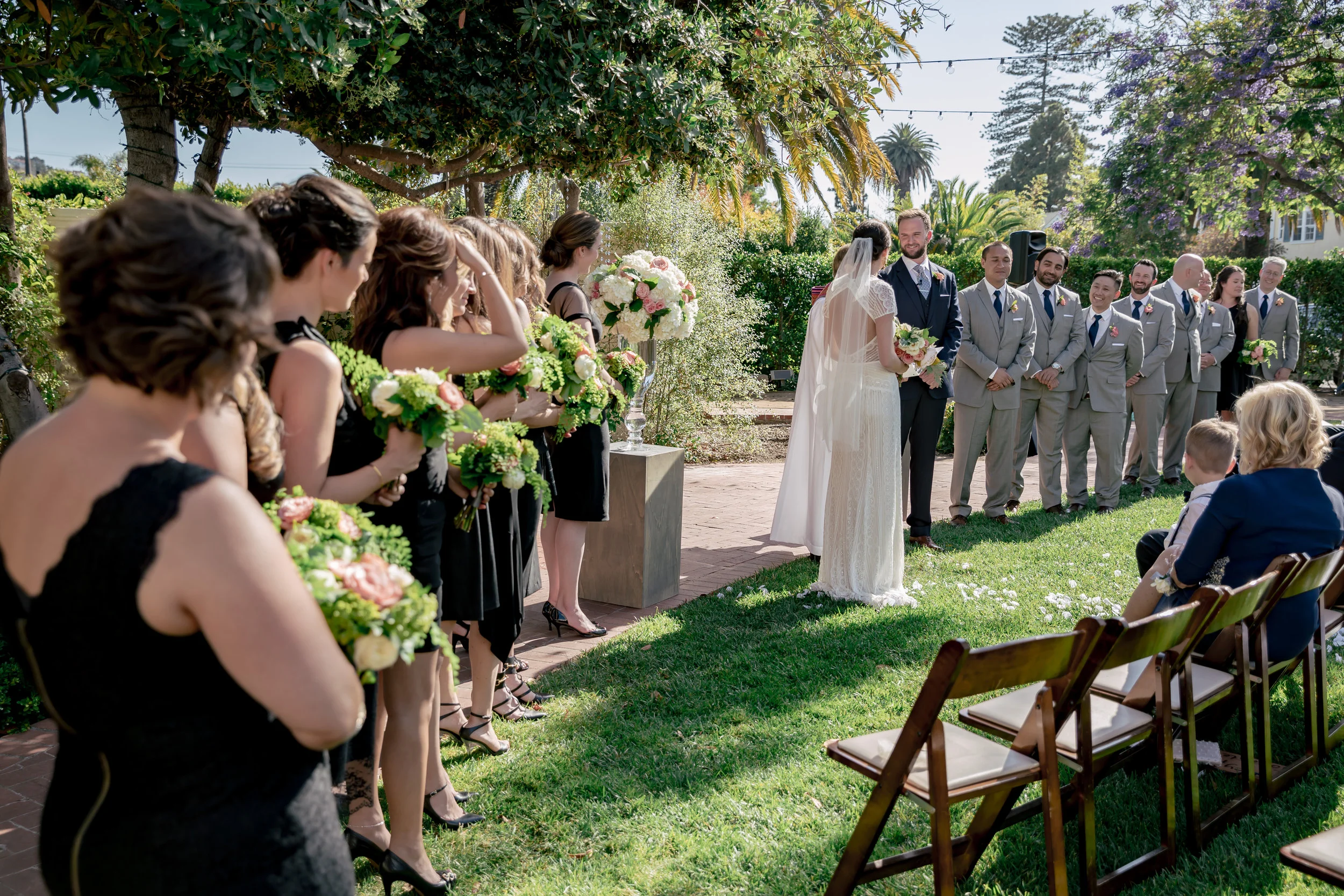 Navy and Pink Wedding at the Santa Barbara Club — Santa Barbara Wedding ...