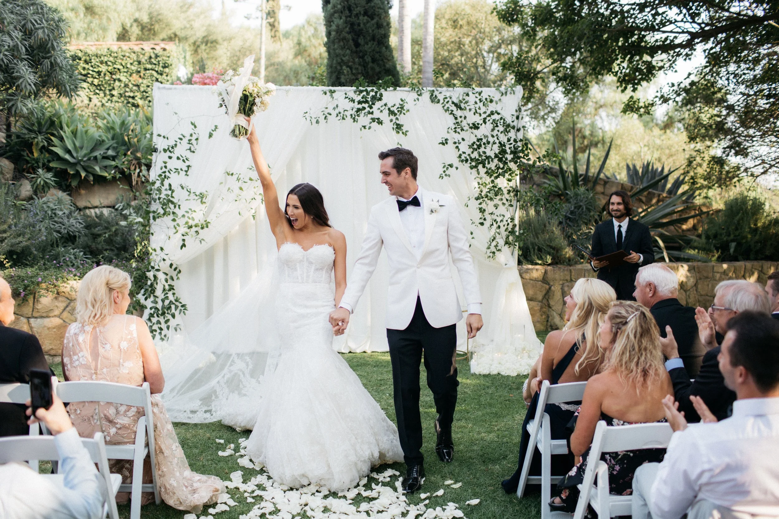 Black Tie Garden Ceremony Fuses with High-Energy Reception Party ...