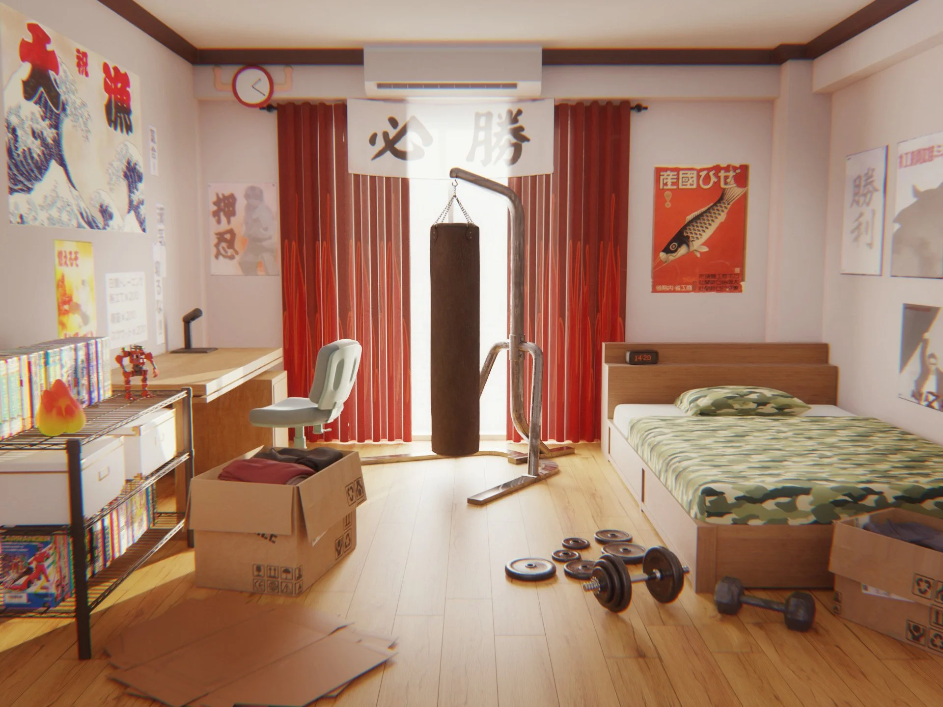 Fan Art: MHA Dorm Rooms — Diane Hoang