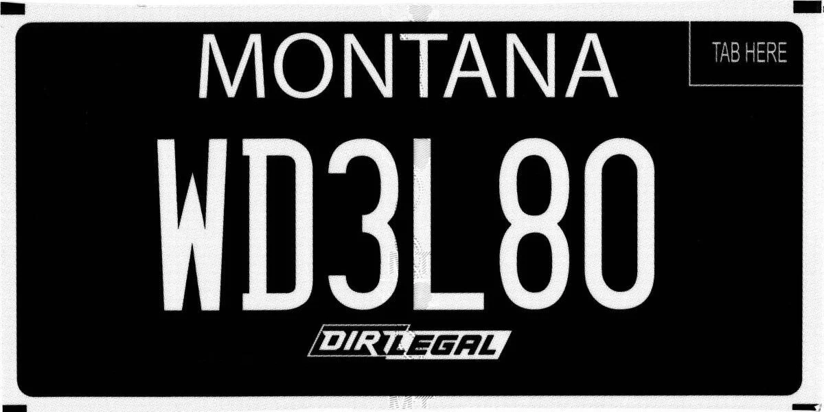 Montana Custom License Plate Designs - Dirt Legal