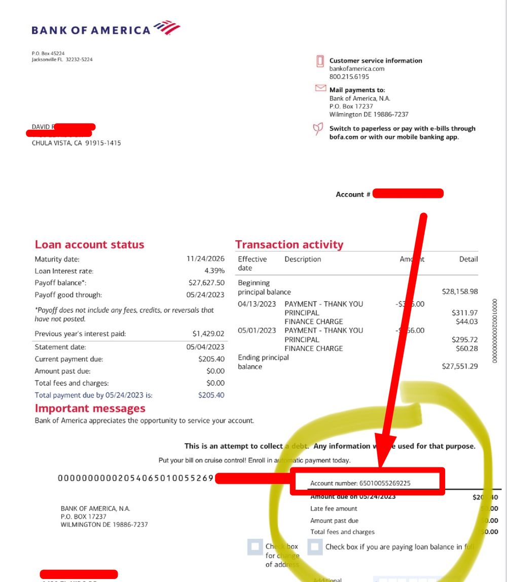 Lienholder Account Number — Dirt Legal