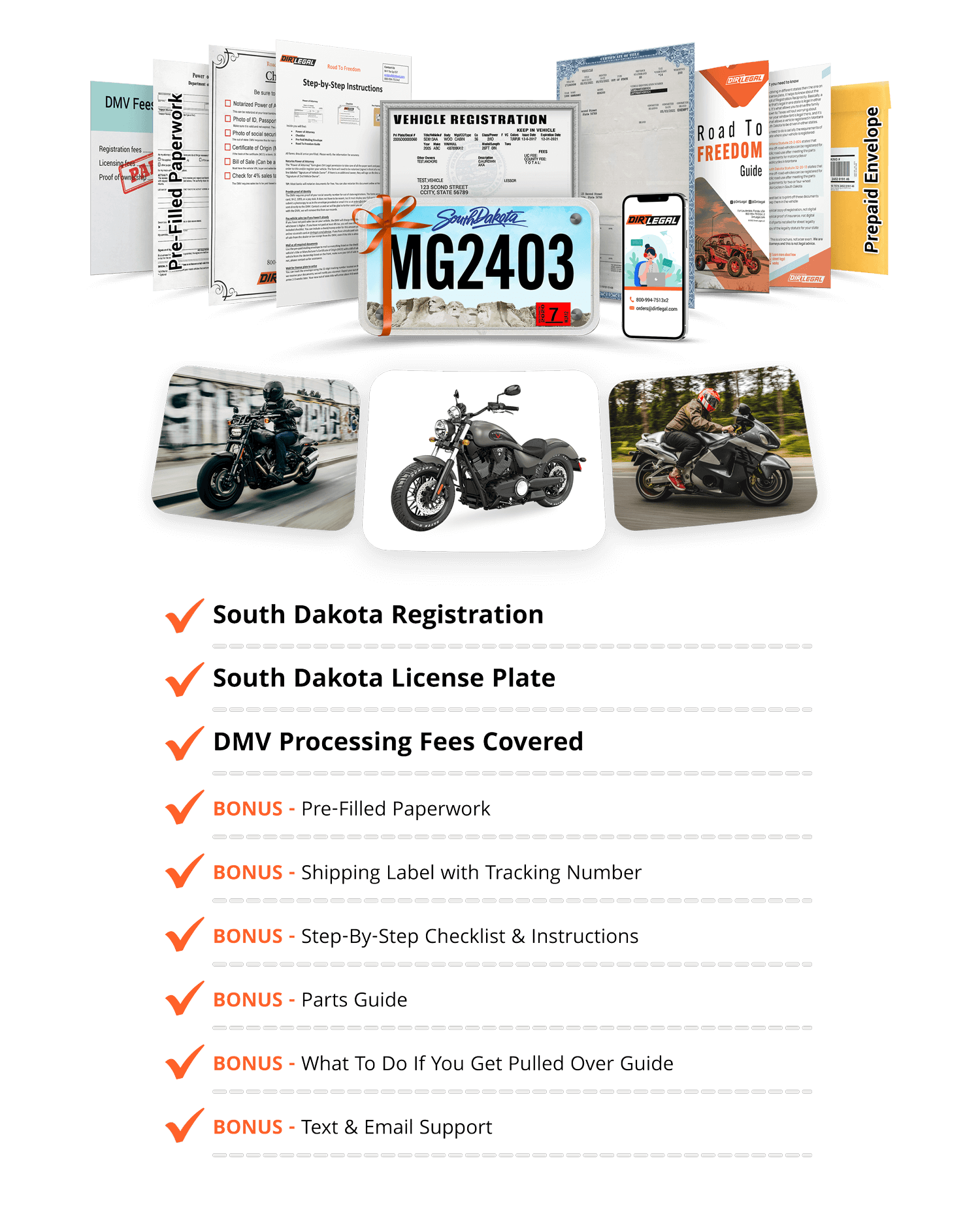 South Dakota Motorcycle Registration Service (SB) — Dirt Legal