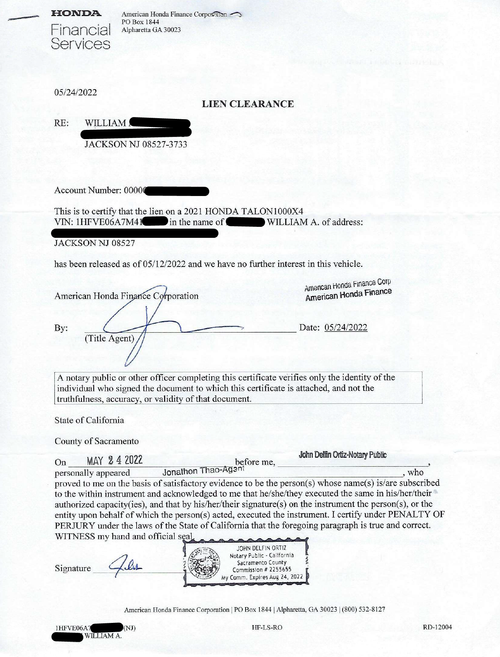 Lien Release — Dirt Legal