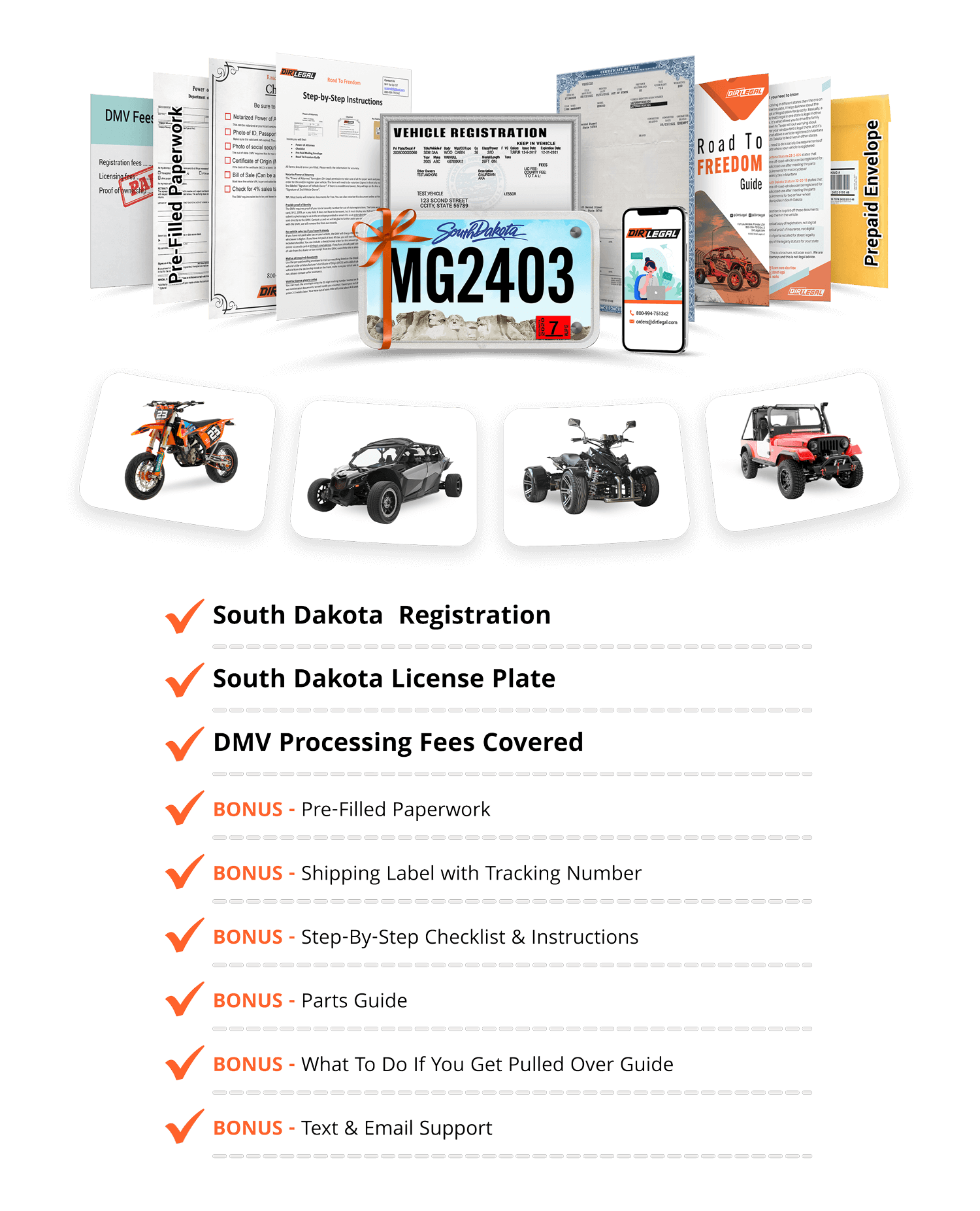 Street Legal Dirt Bike, ATV, UTV Registration Service | Legalize Your ...