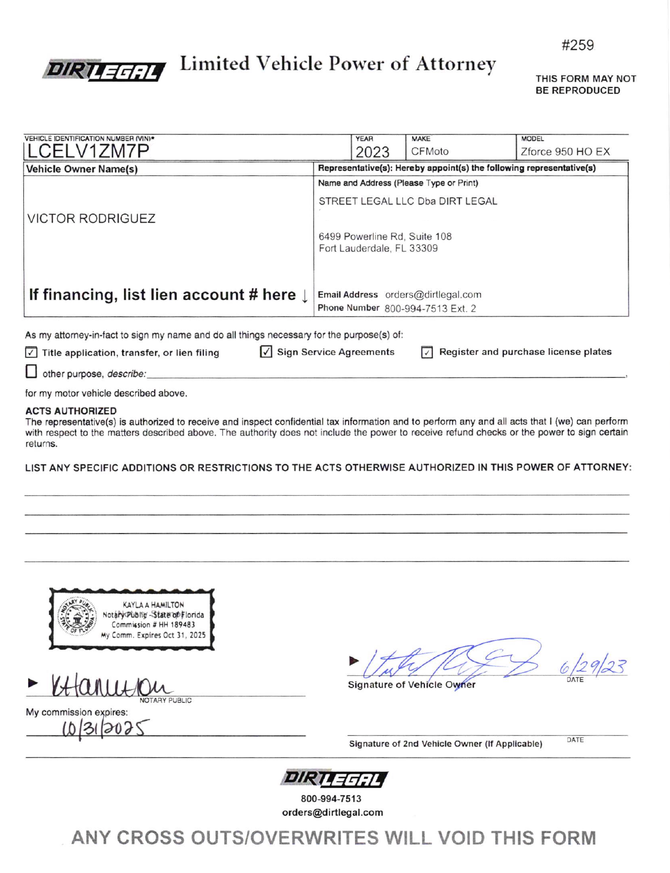Power of Attorney — Dirt Legal