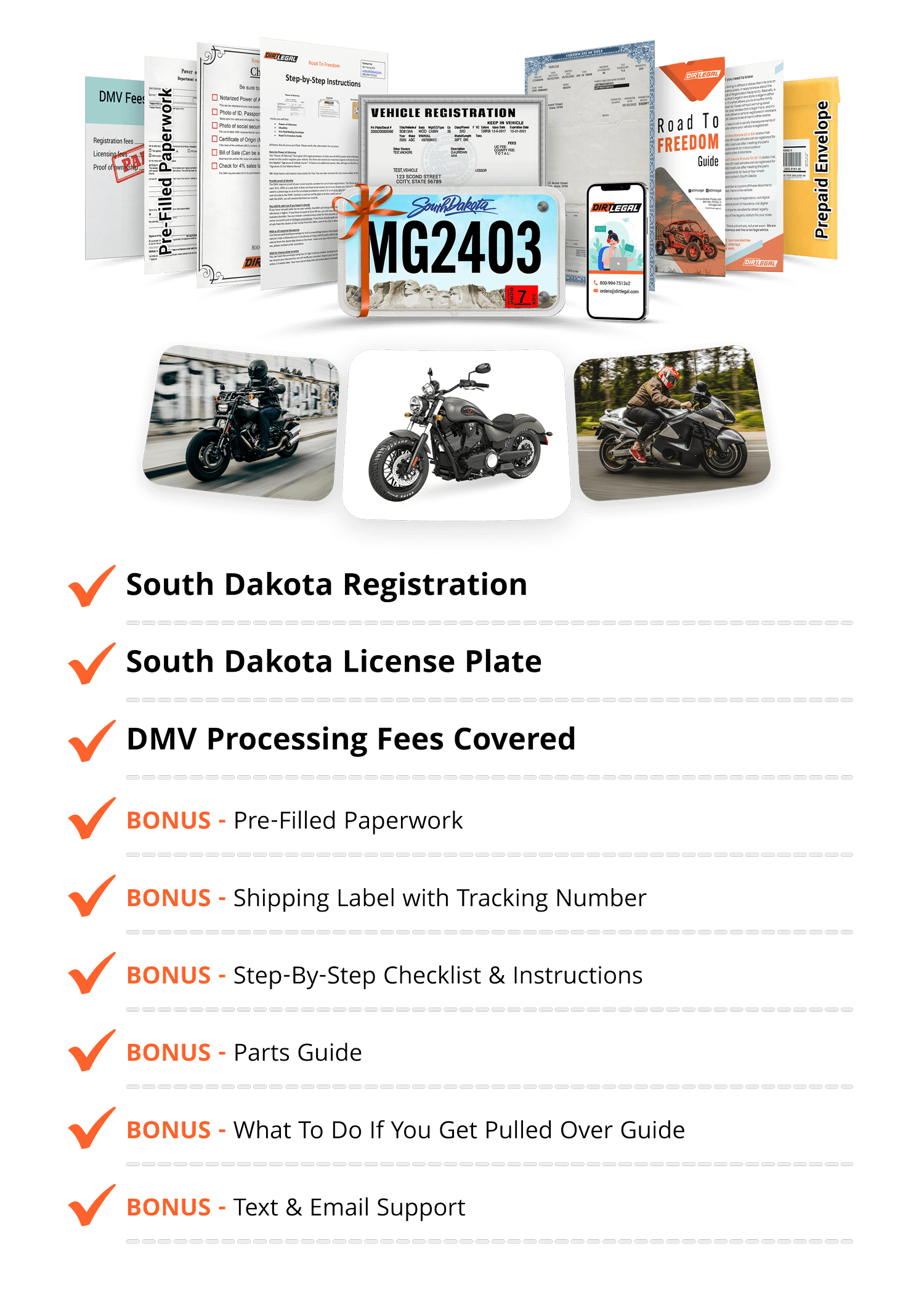 South Dakota Motorcycle Registration Service