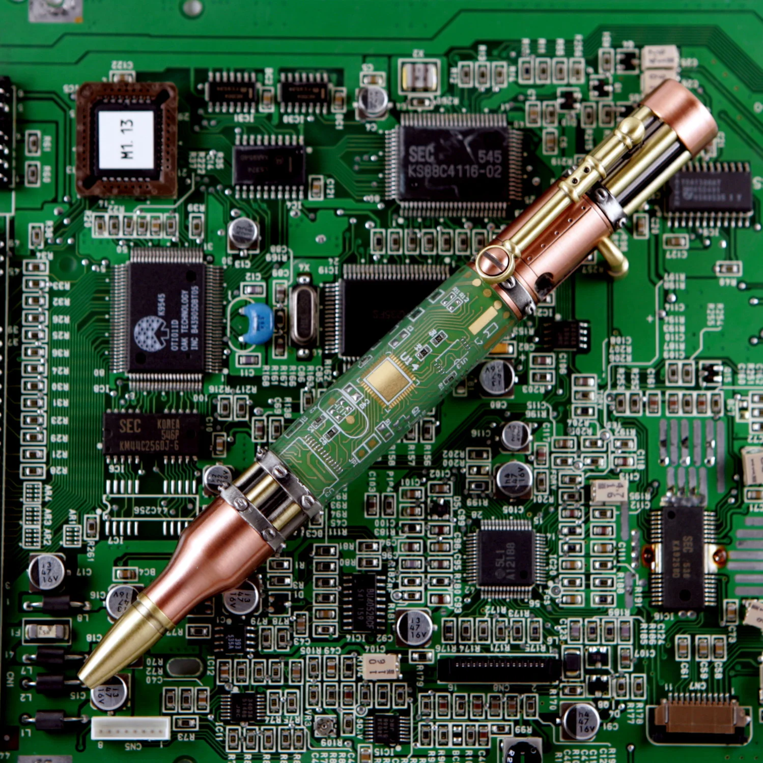 Green Circuit Board Steampunk Pen — Woodnotch