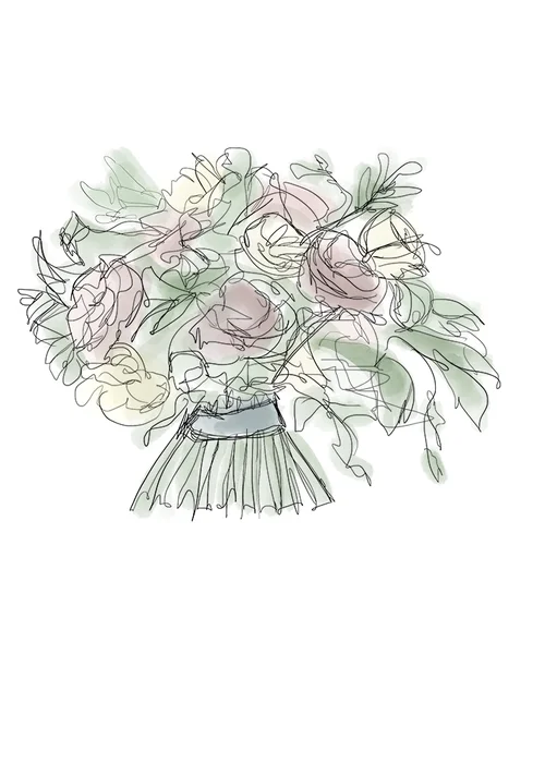 Flower drawings for design inspiration