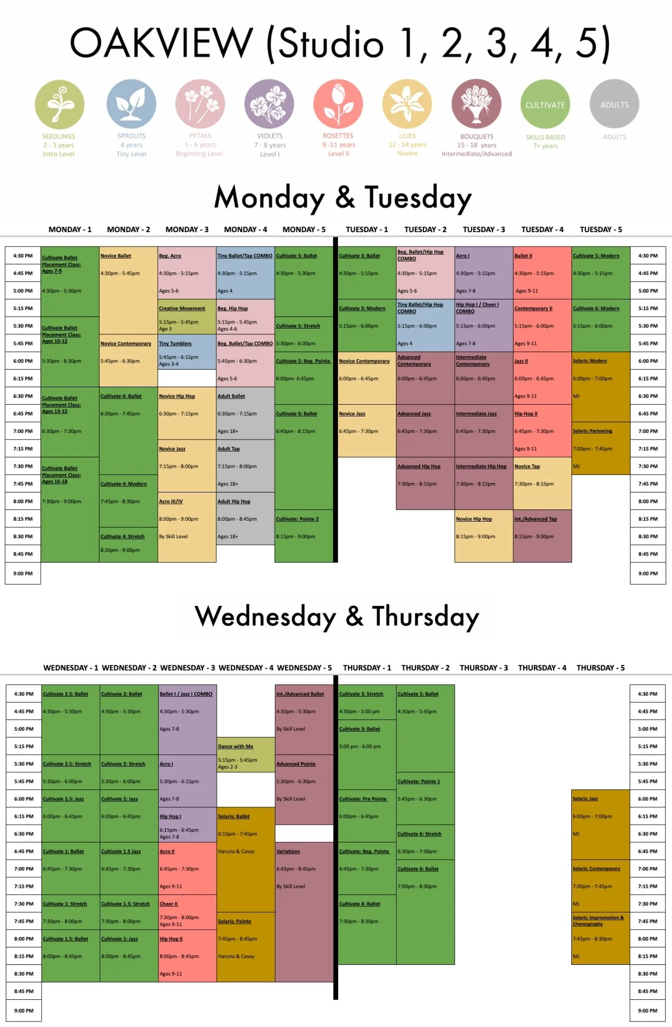 WEEKLY CLASSES | Bloom Dance Studio