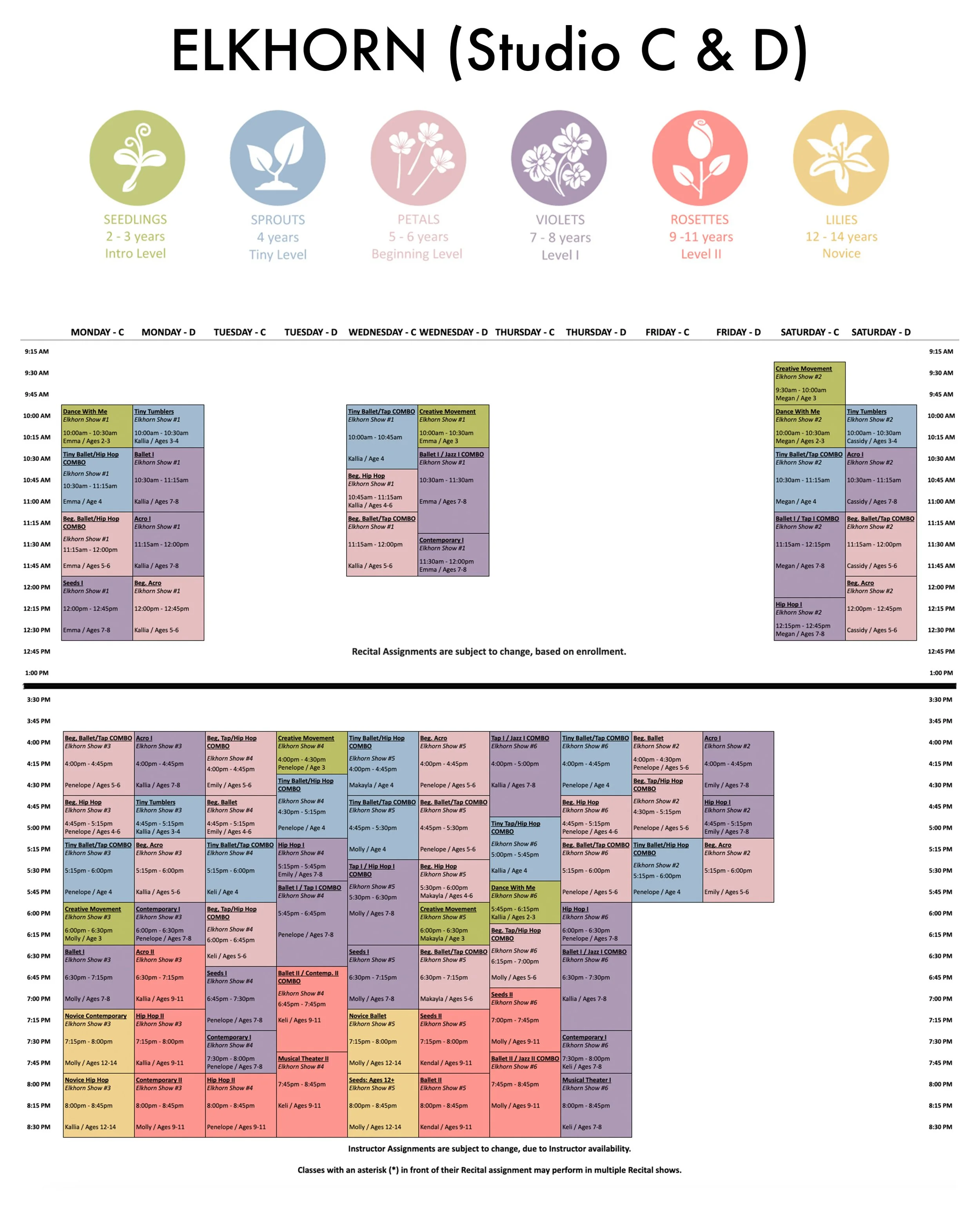 Class Schedule | Bloom Dance Studio