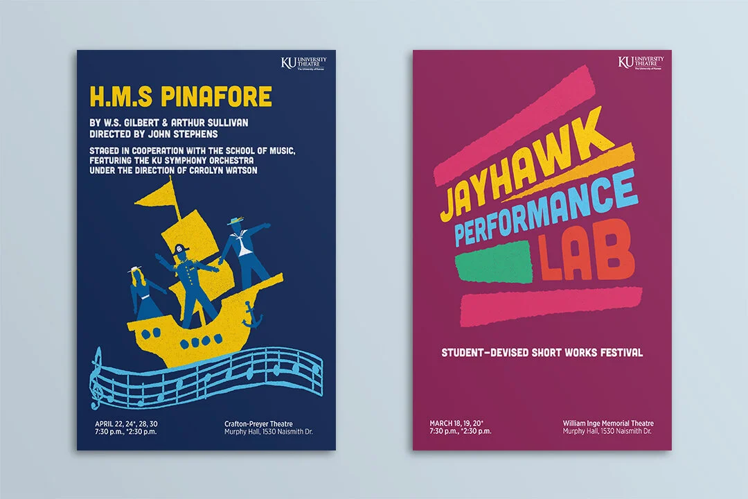 KU THEATRE & DANCE POSTERS, 2021/22 — Chris Millspaugh Design
