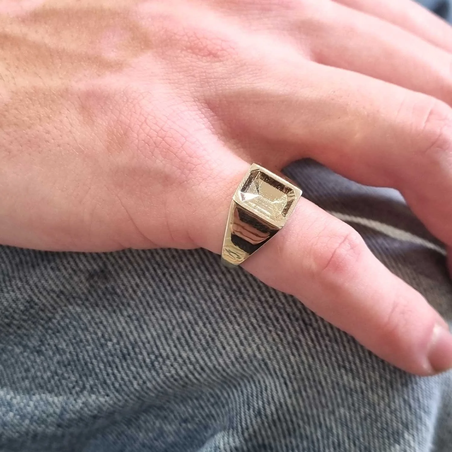 Phantom Emerald Signet Ring Gold No 13 Jewellery