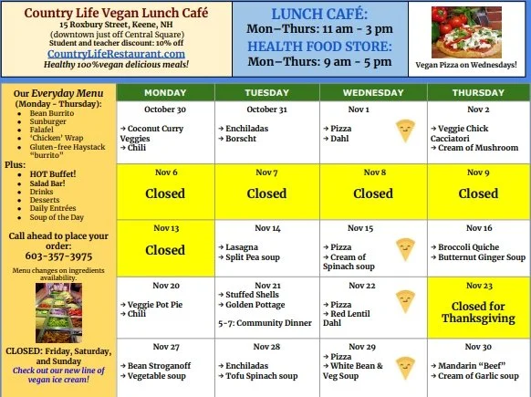 Vegan Restaurant — All-natural vegetarian lunch buffet | Keene NH's ...