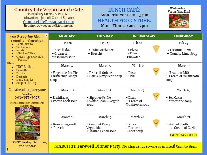 Vegan Restaurant — All-natural vegetarian lunch buffet | Keene NH's ...
