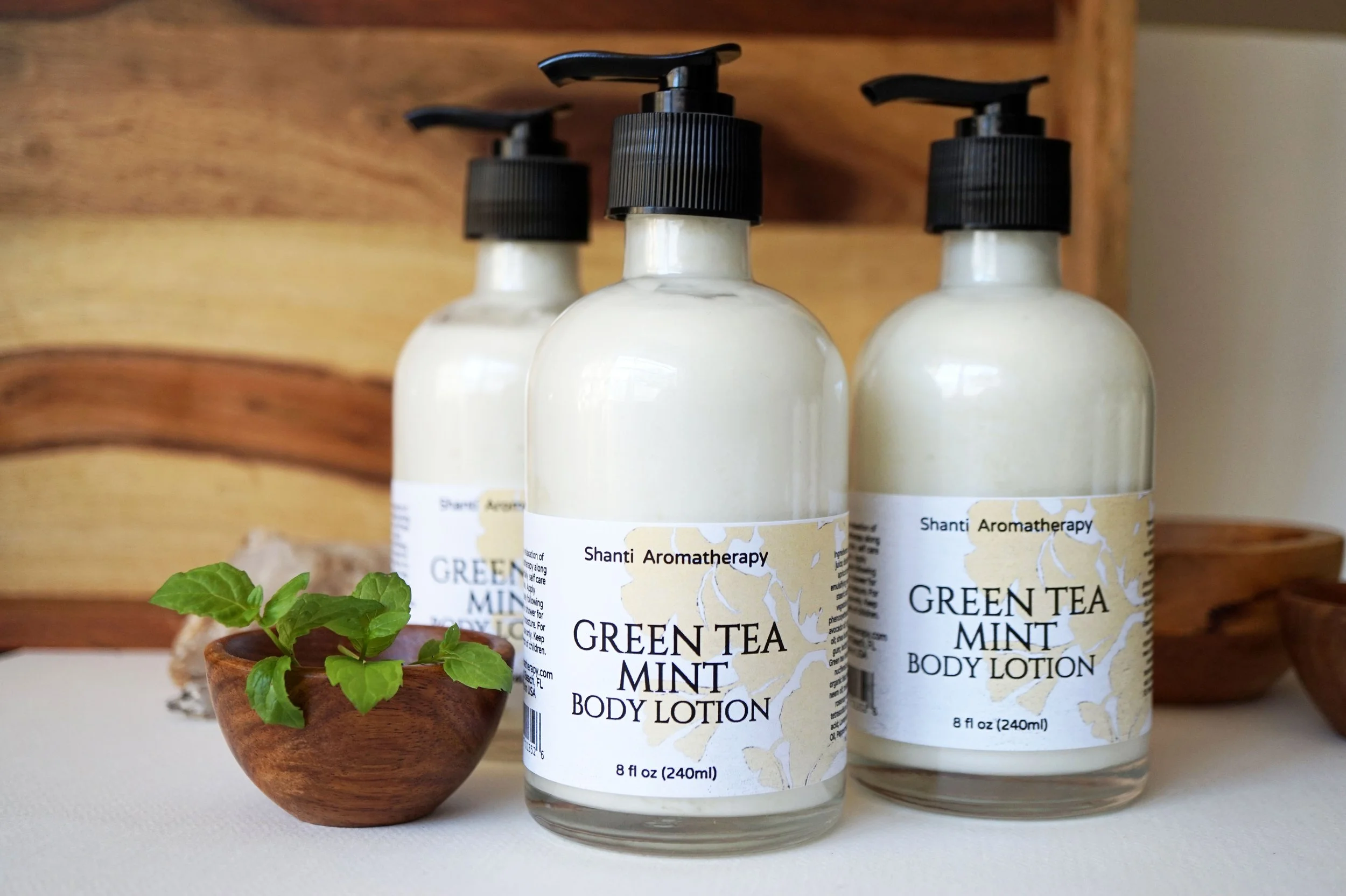 Green Tea Mint Natural Body Lotion — Shanti Aromatherapy