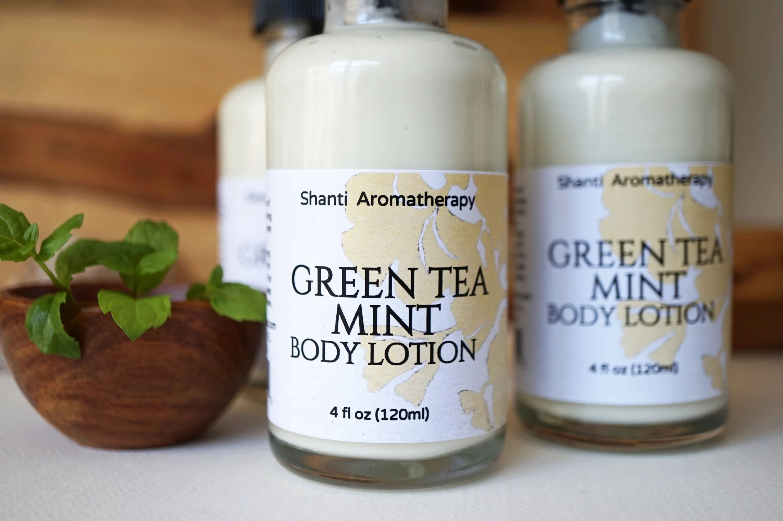 Green Tea Mint Natural Body Lotion — Shanti Aromatherapy
