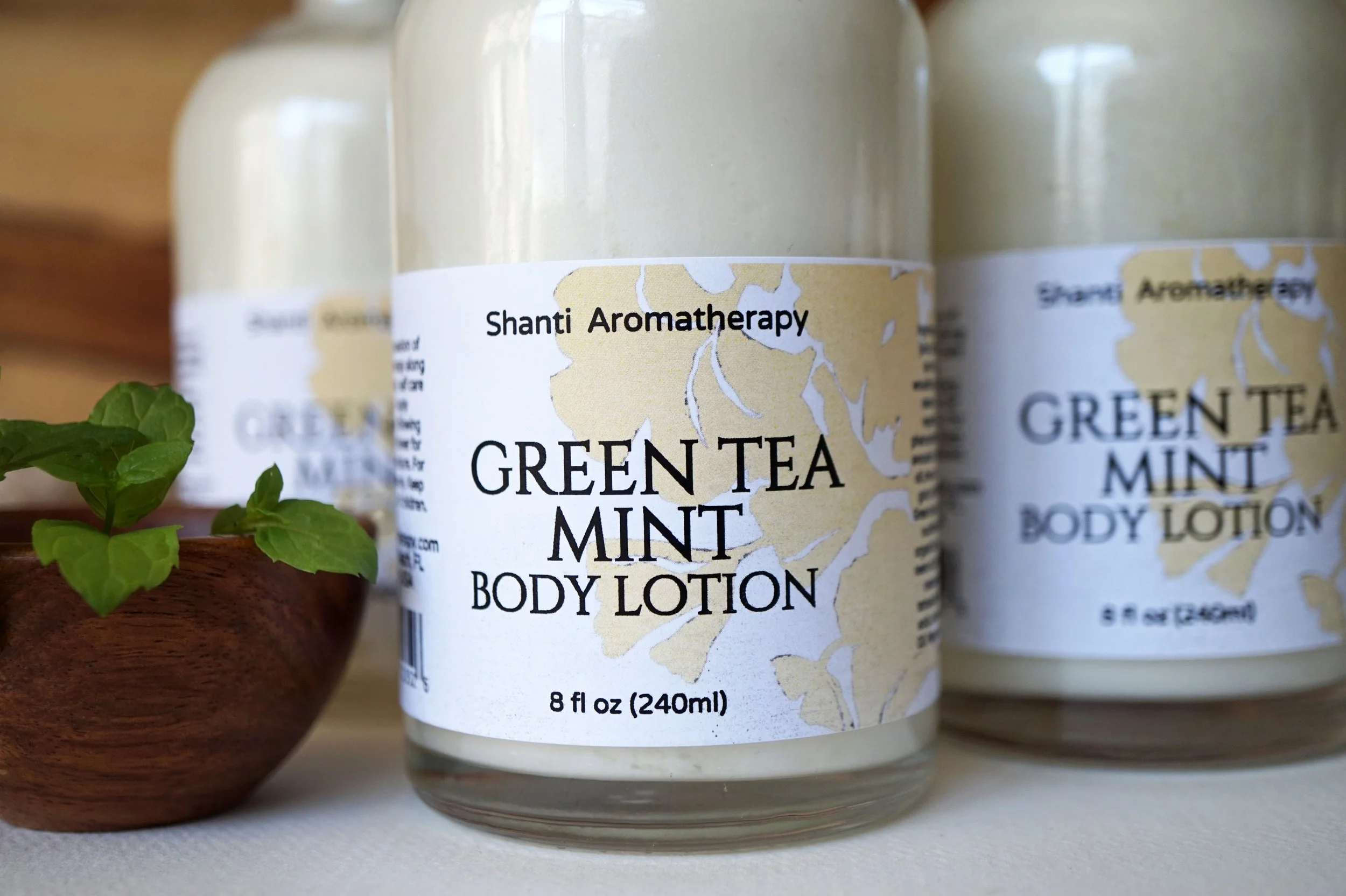Green Tea Mint Natural Body Lotion — Shanti Aromatherapy