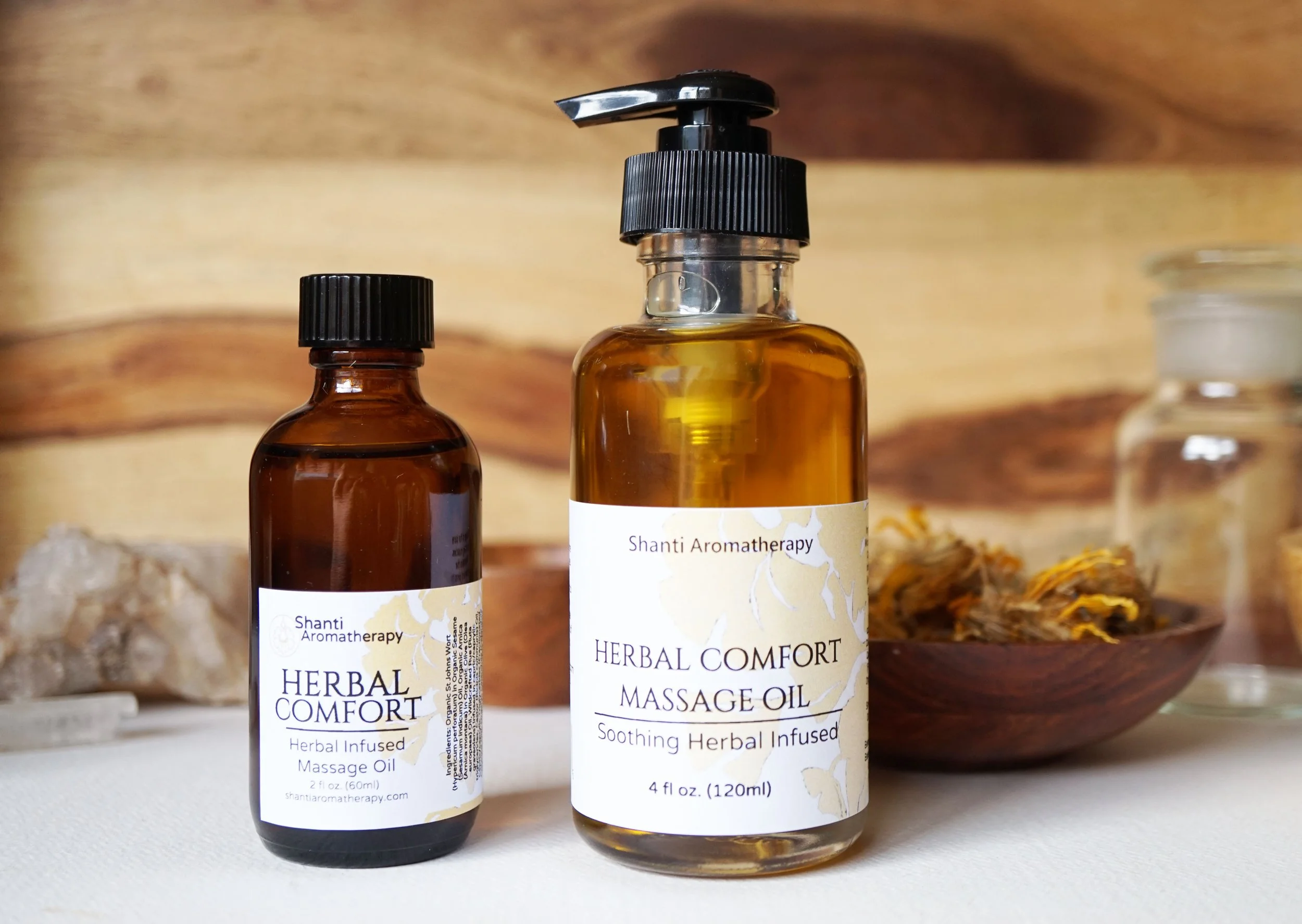 Herbal Comfort Massage Oil — Shanti Aromatherapy