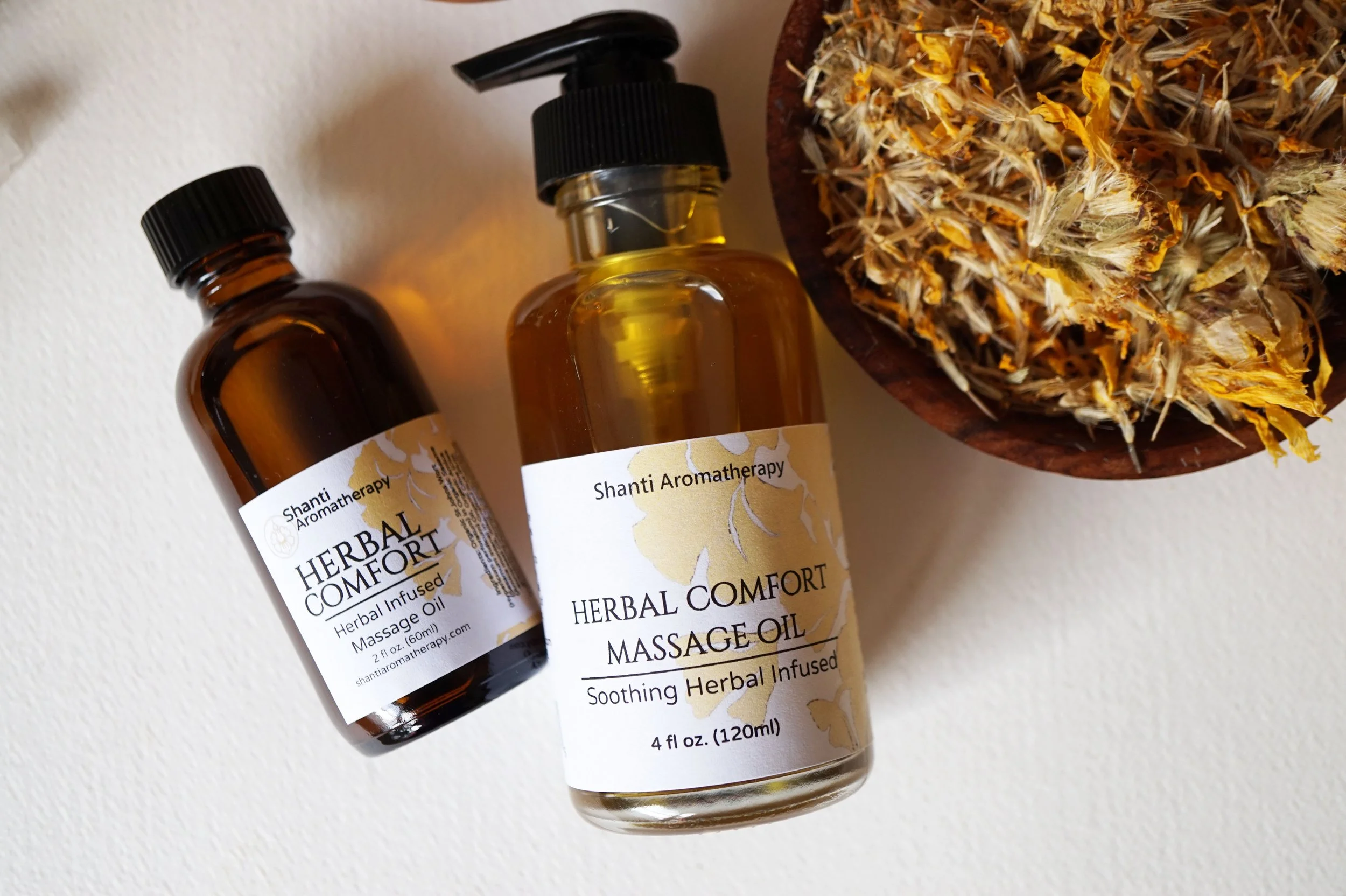Herbal Comfort Massage Oil — Shanti Aromatherapy
