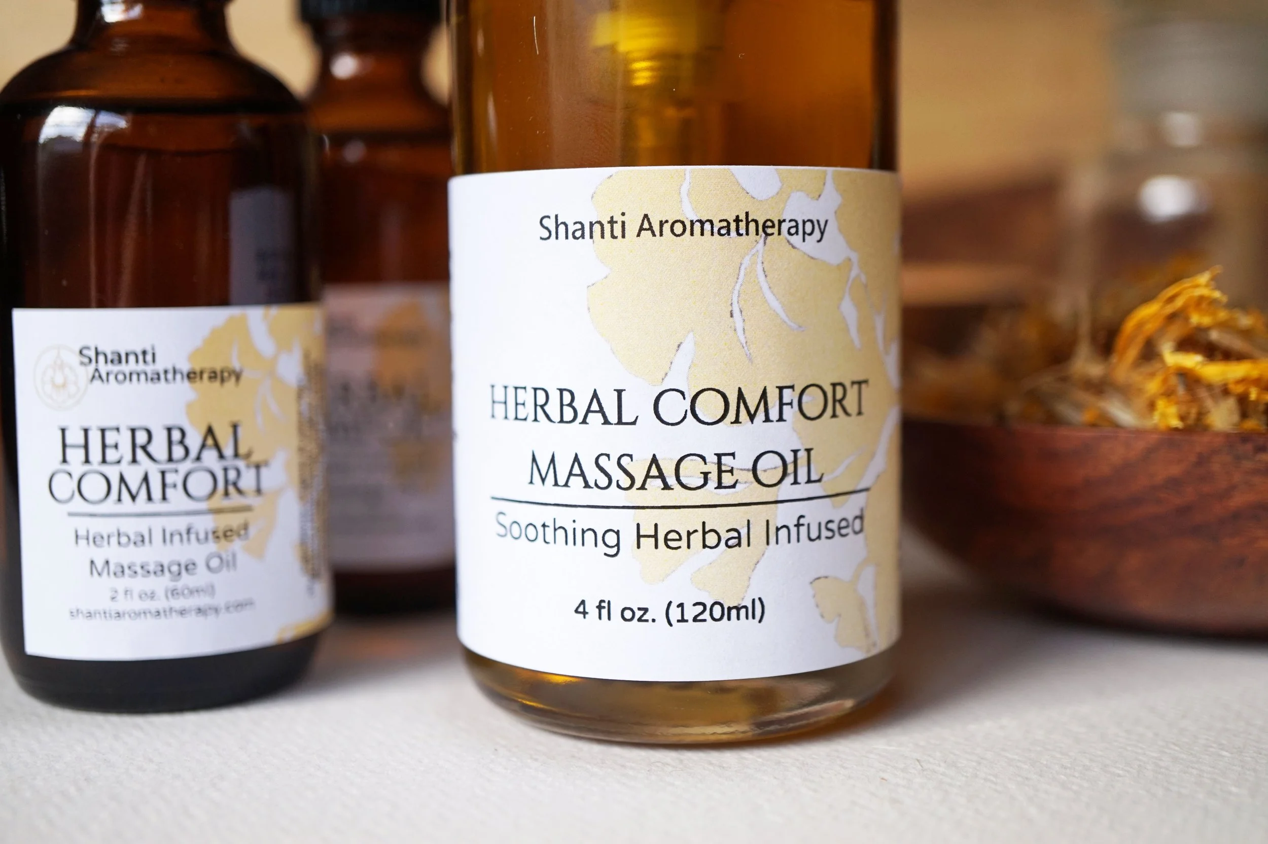 Herbal Comfort Massage Oil — Shanti Aromatherapy