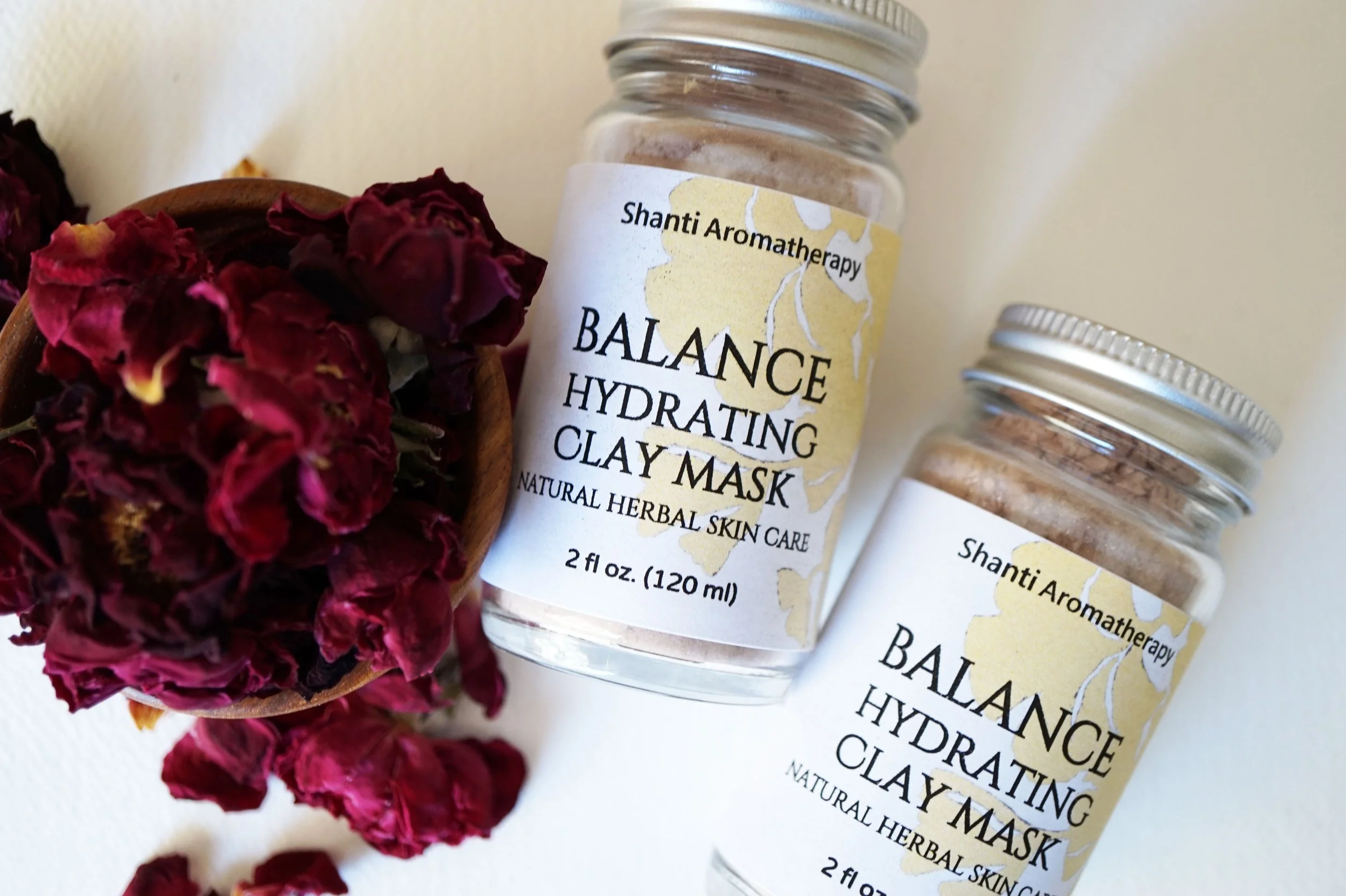 Balance Rose Petal Clay Soothing Antioxidant Mask — Shanti Aromatherapy