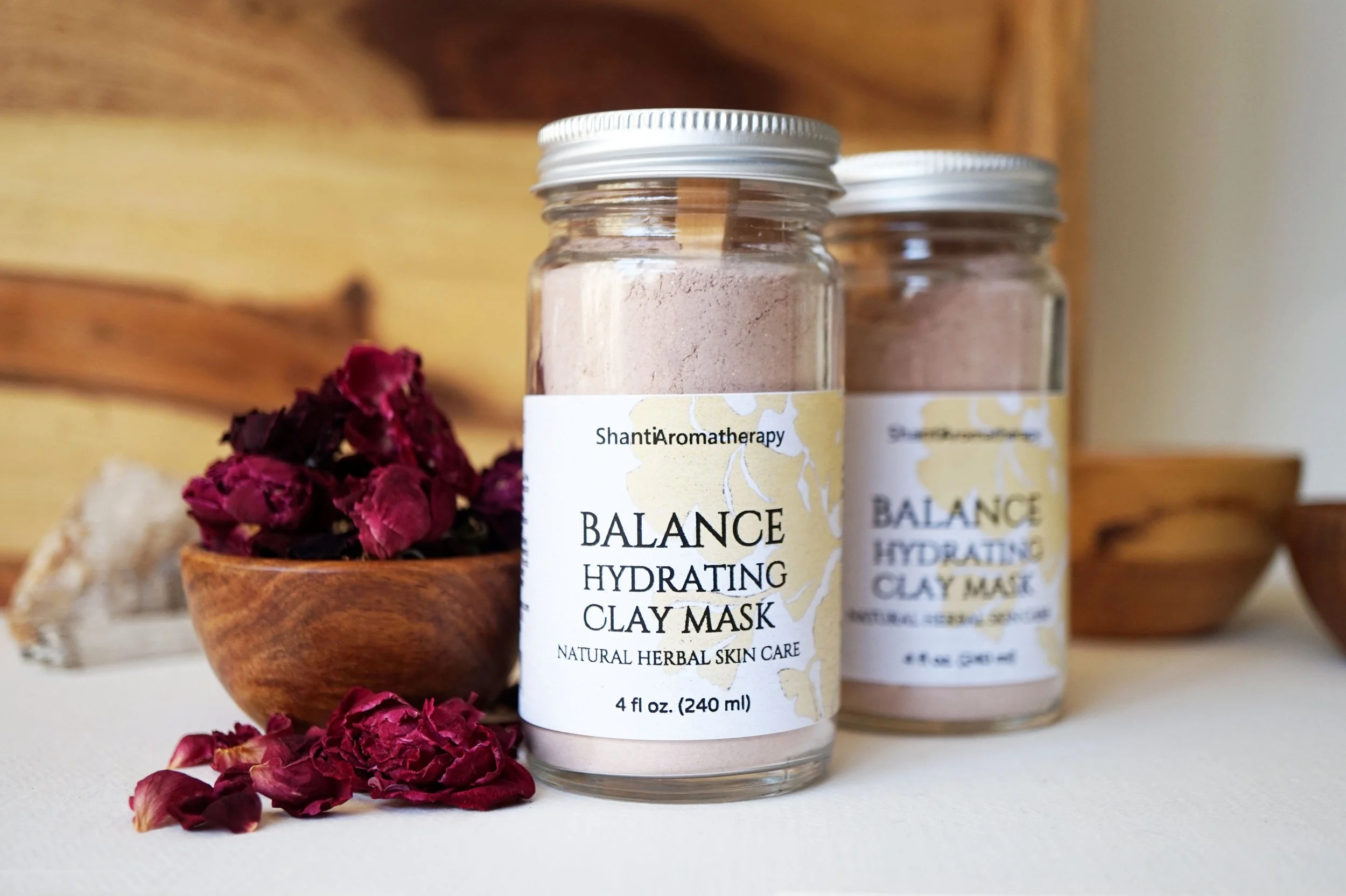 Balance Rose Petal Clay Soothing Antioxidant Mask — Shanti Aromatherapy