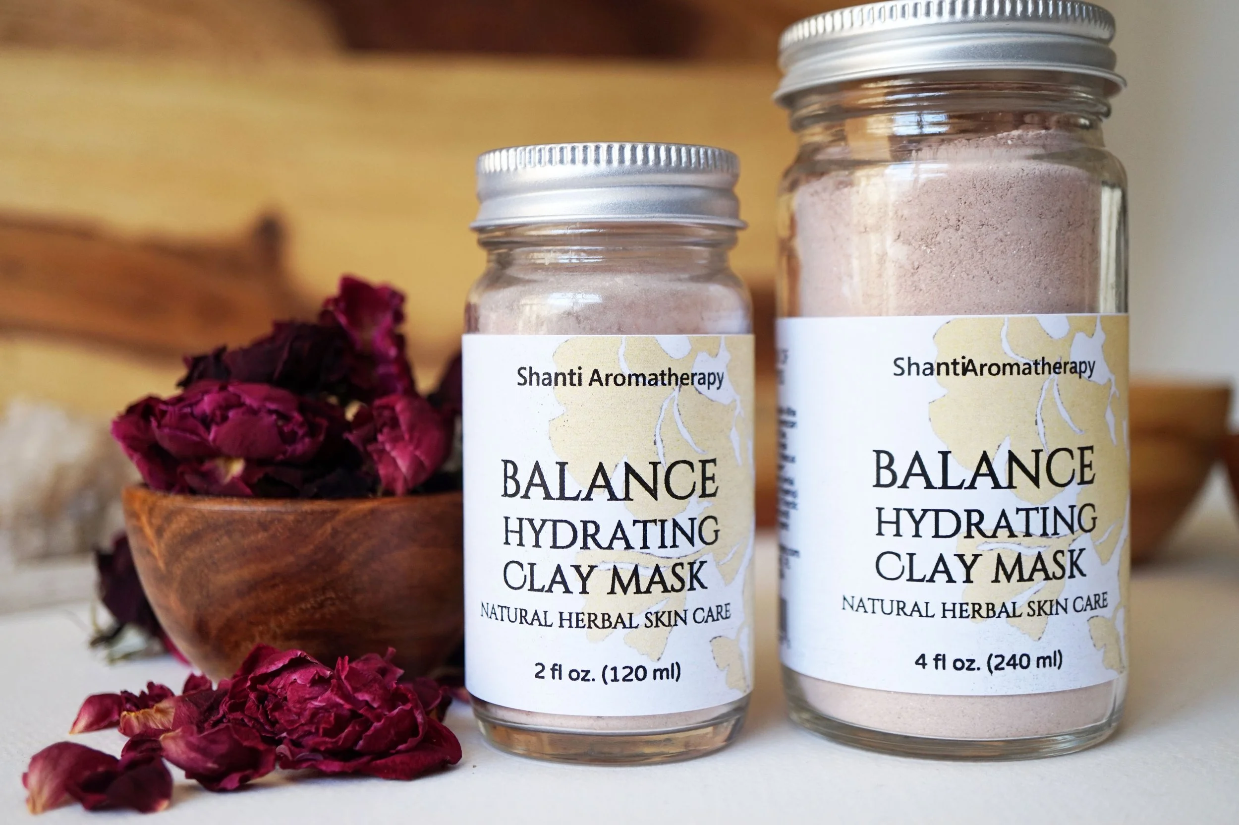Balance Rose Petal Clay Soothing Antioxidant Mask — Shanti Aromatherapy
