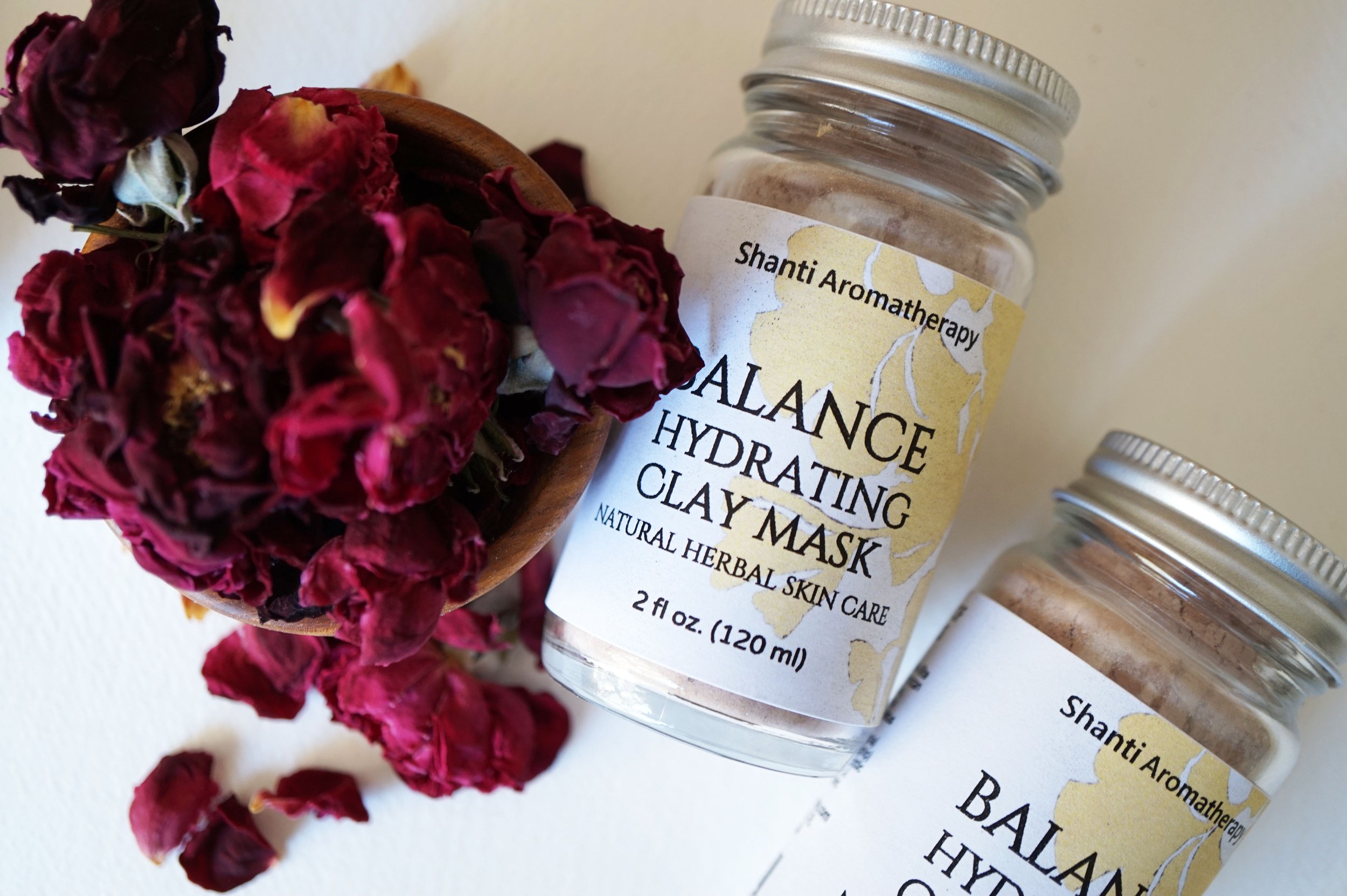 Balance Rose Petal Clay Soothing Antioxidant Mask — Shanti Aromatherapy