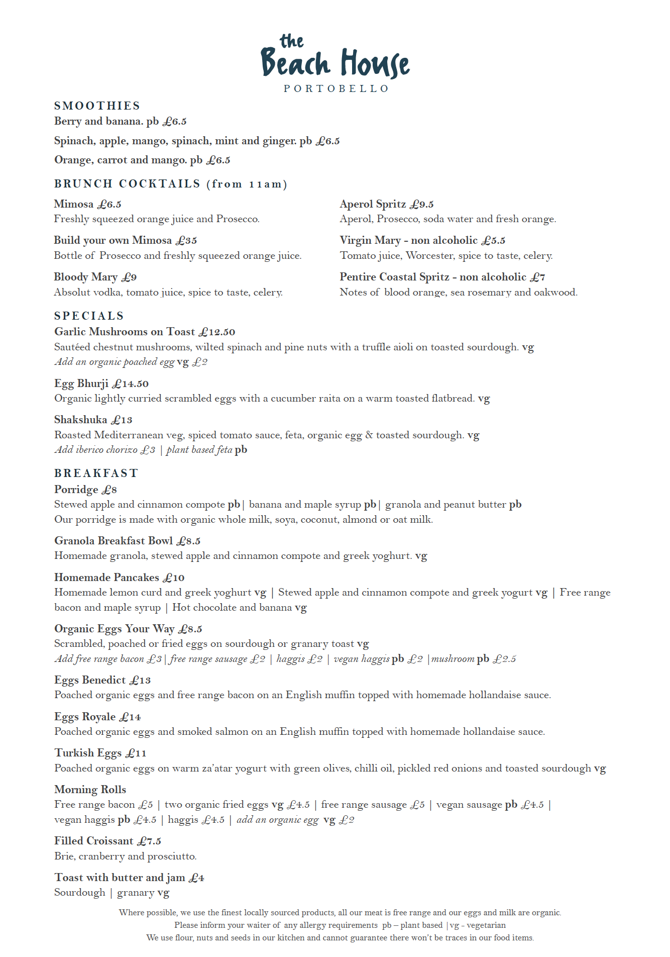 Breakfast — The Beach House