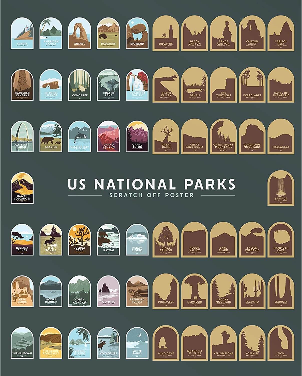 9 Best National Park Scratch Off Maps That Are Epic in 2024 — The Gone Goat