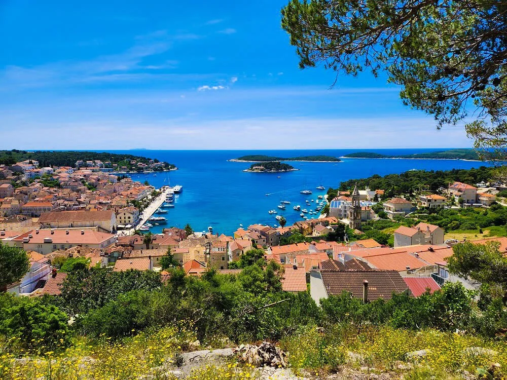 a view of hvar from the spanish fortress