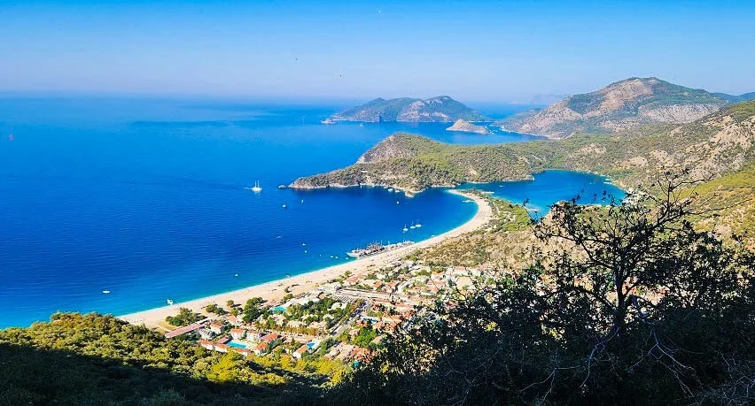 a view of how blue the sea looks on the lycian way trek