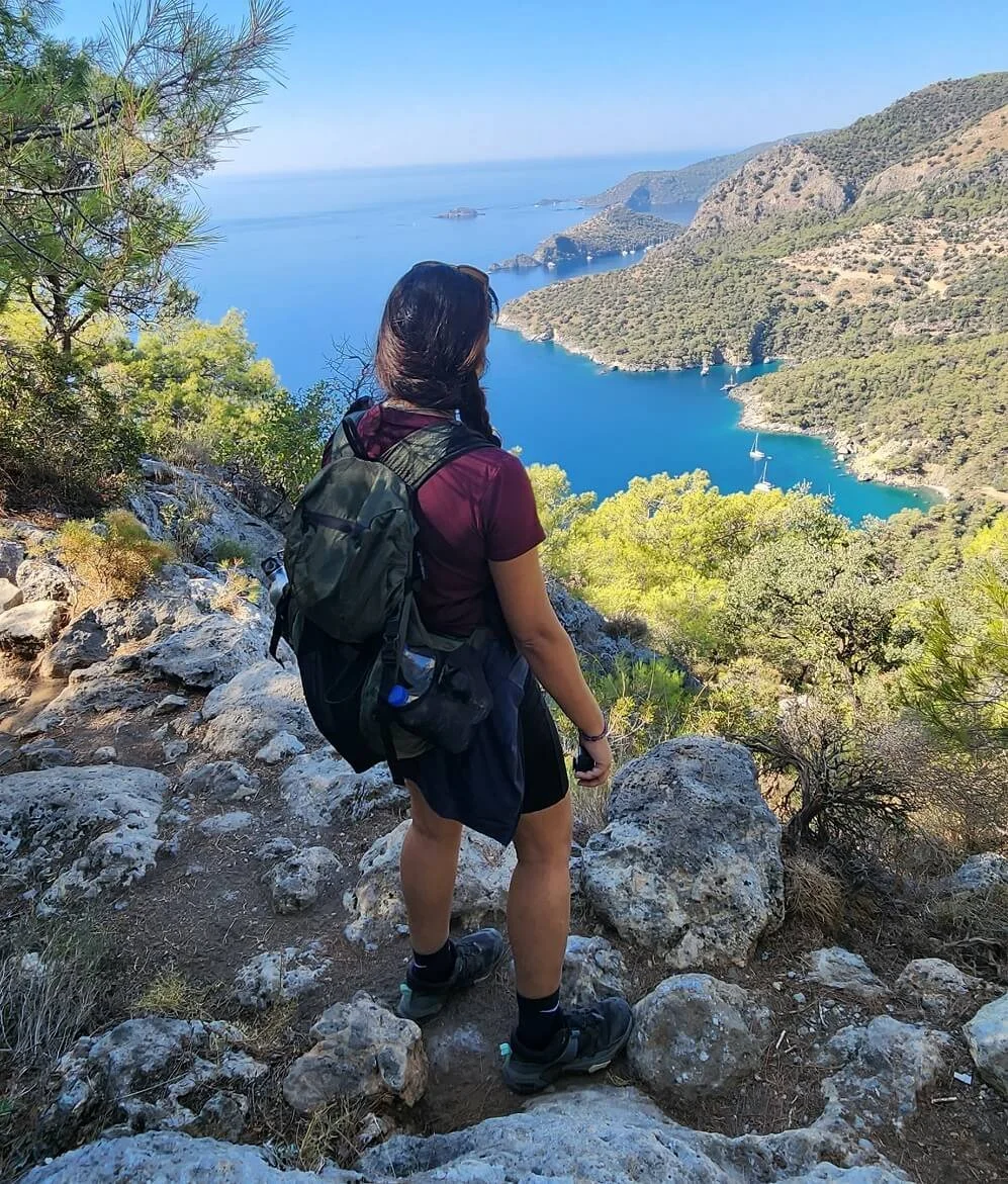 overlooking oludeniz bay on the lycian way trek