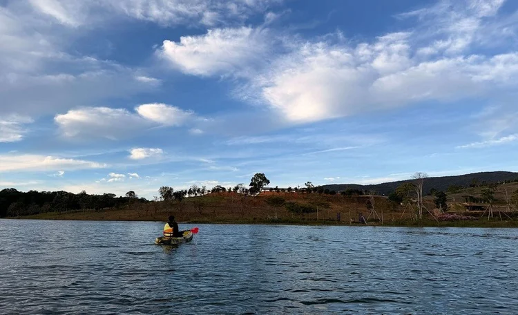 3. Kayaking in Ho Tuyen Lam Lake
