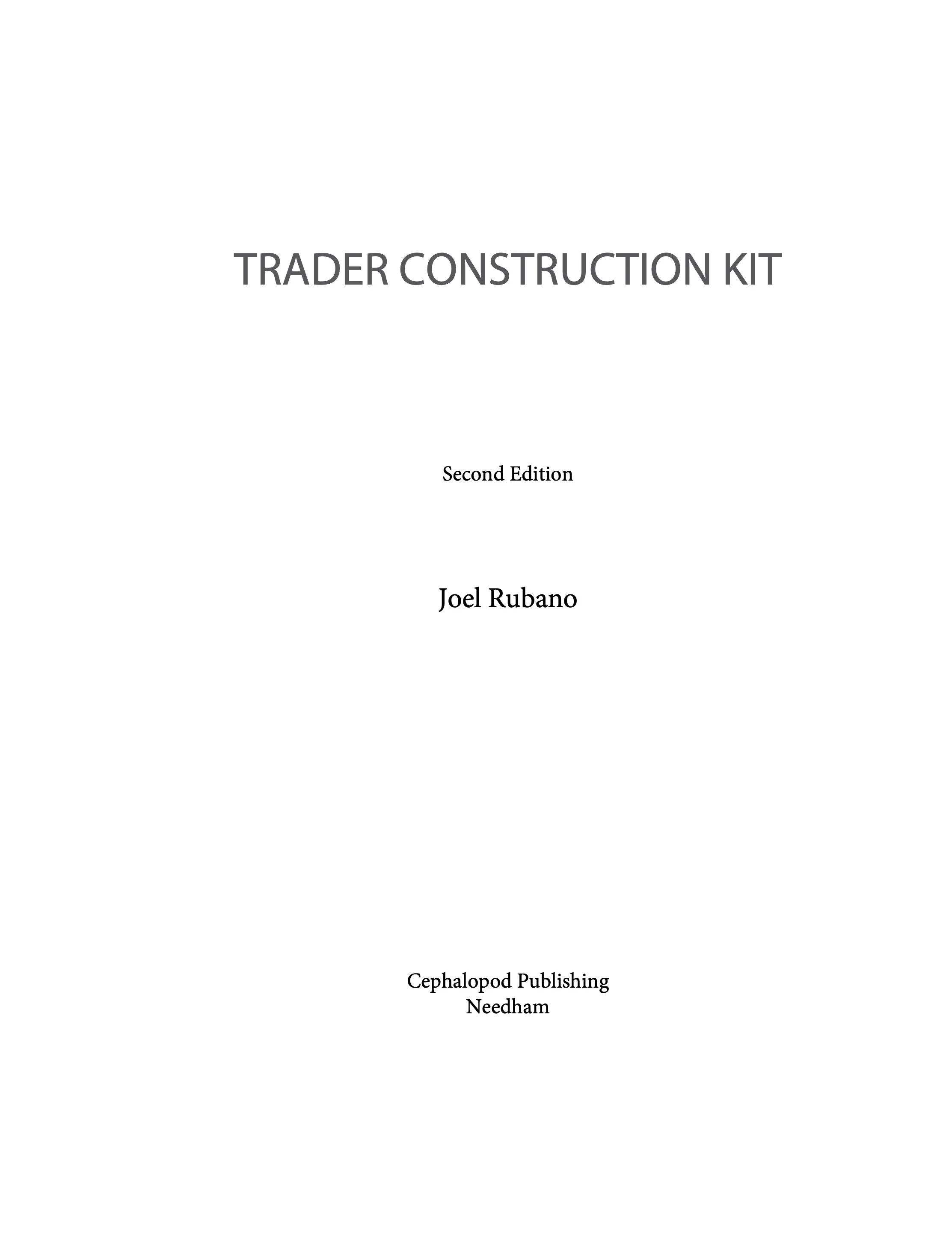 Fundamentals — Trader Construction Kit