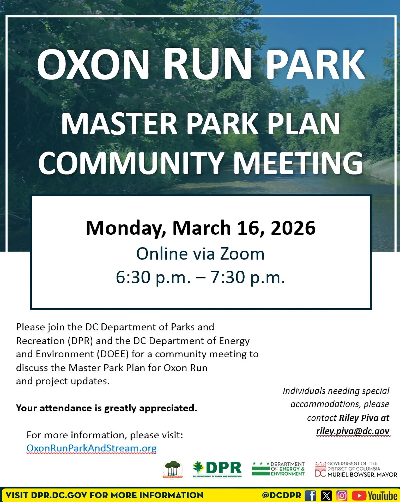 Oxon Run Park Master Park Plan Community Meeting — Anacostia Parks and ...