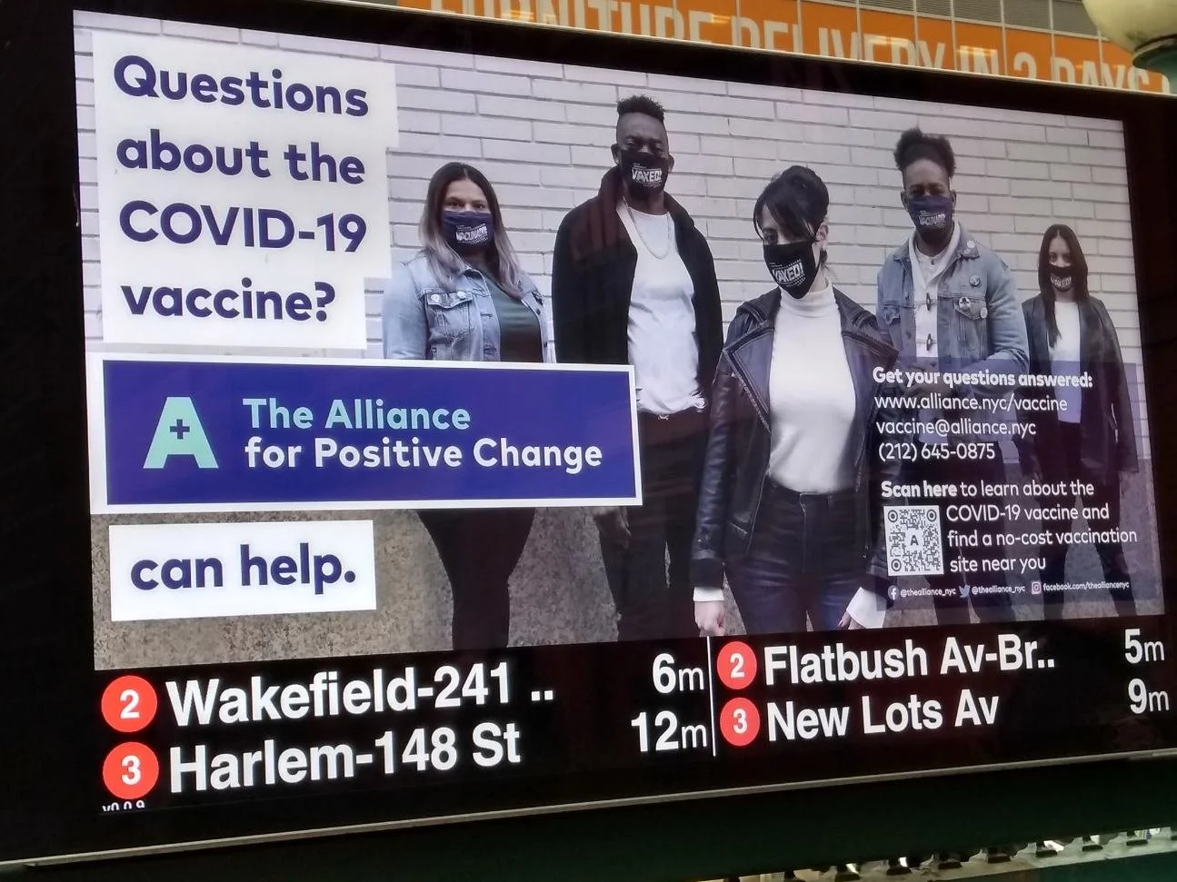 Alliance's Bi-Lingual Vaccination Ads at 2-3 Subway Stations in Harlem ...